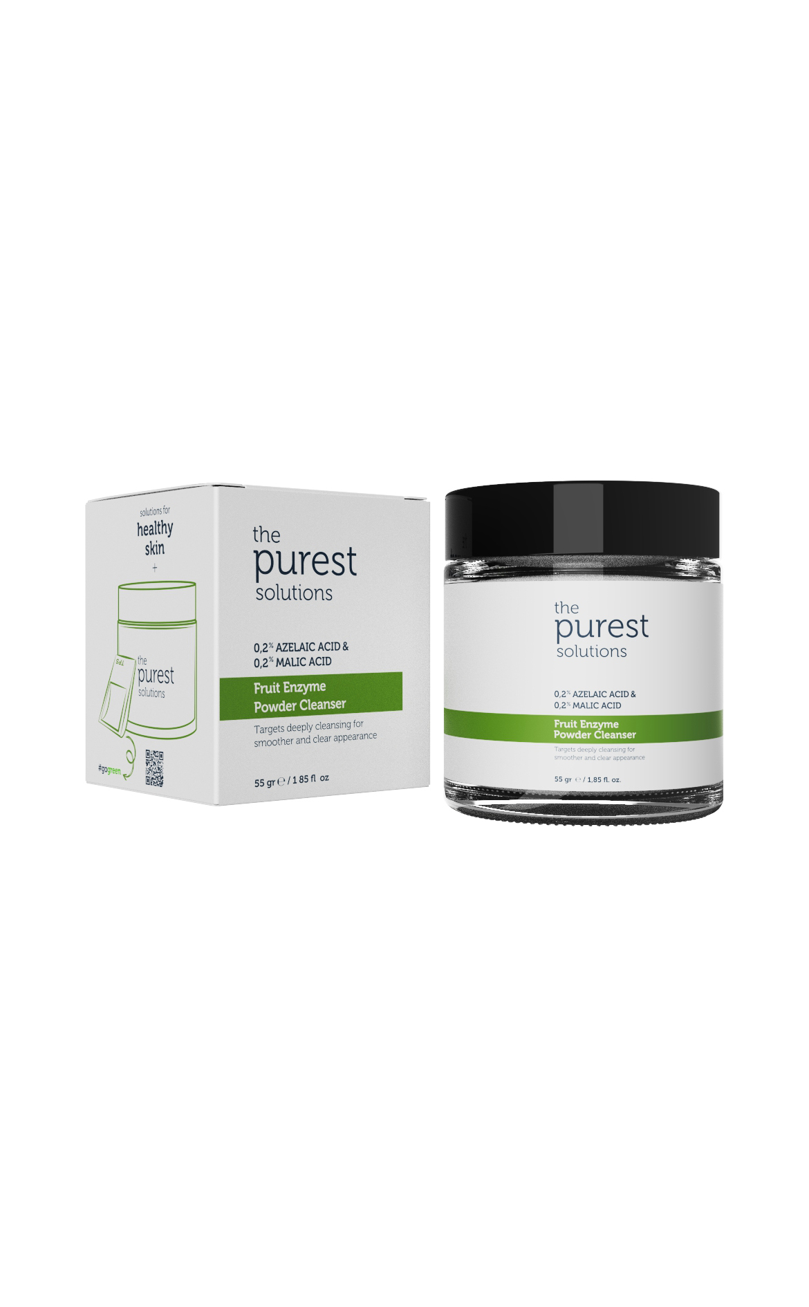 The Purest Solutions-The Purest Solutions The Purest Solutions - 0,2% Azelaic Acid + 0,2% Malic Acid Fruit Enzyme Powder Cleanser The Purest Solutions-The Purest Solutions The Purest Solutions - 0,2% Azelaic Acid + 0,2% Malic Acid Fruit Enzyme Powder Cleanser