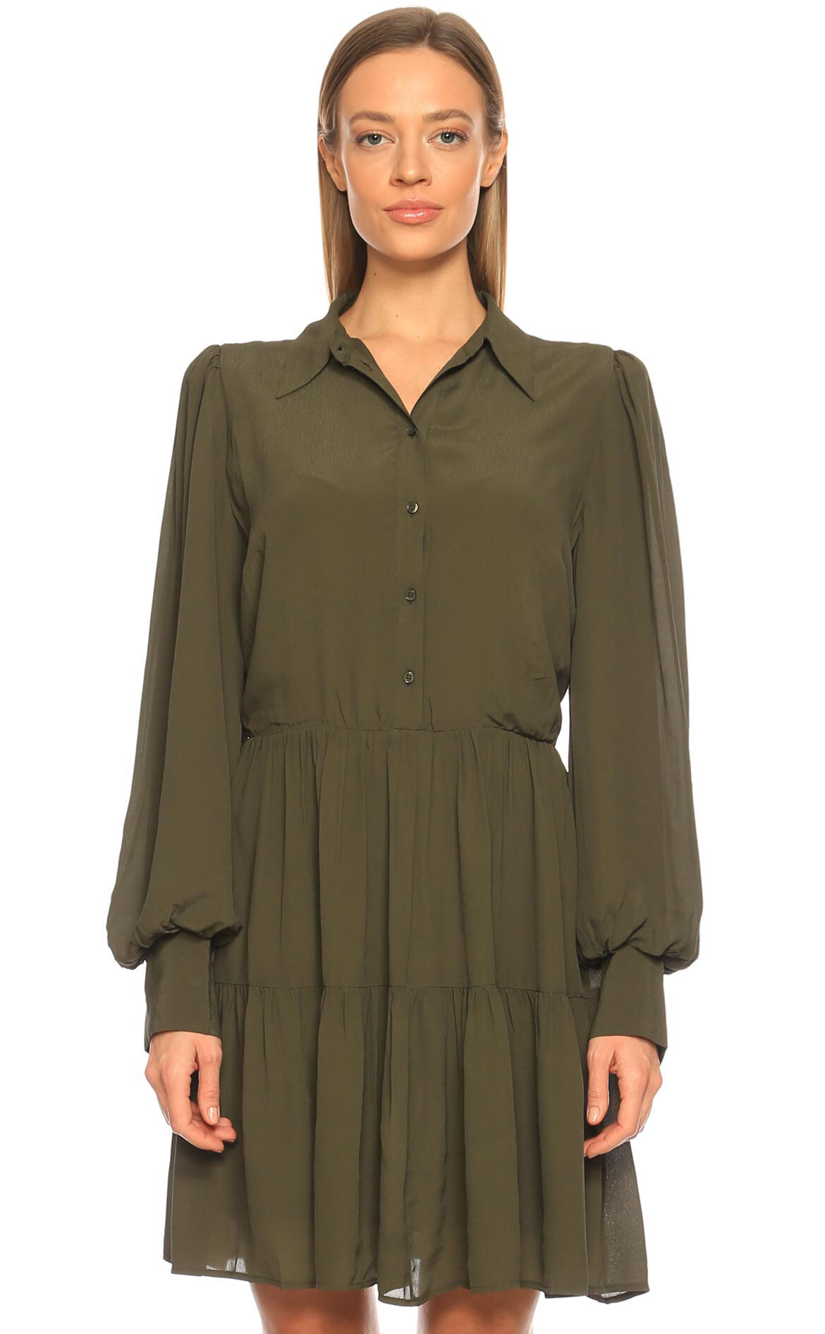 Ivy&Oak-İvy&Oak Haki Elbise