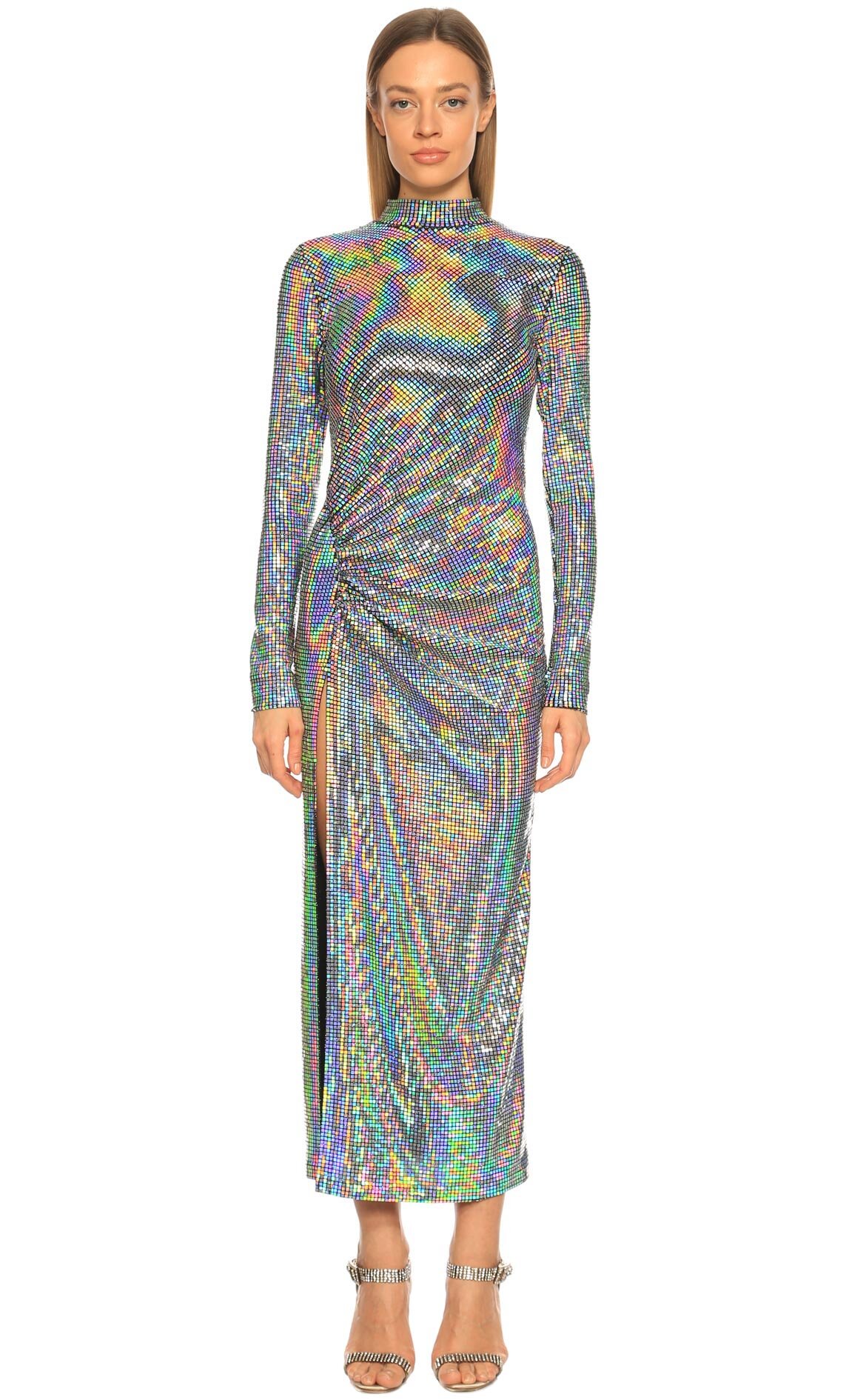 Maison Ju-Maison Ju Gümüş Rengi Elbise