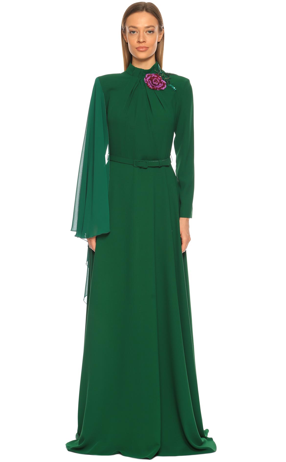 Erkan Demiroğlu-Erkan Demiroğlu Yeşil Elbise Erkan Demiroğlu-Erkan Demiroğlu Yeşil Elbise