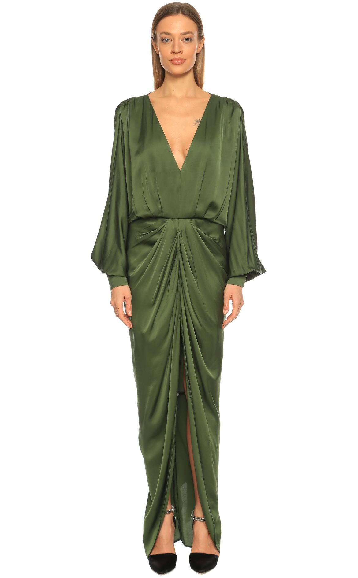 Buen Fashion-Buen Fashion Yeşil Elbise