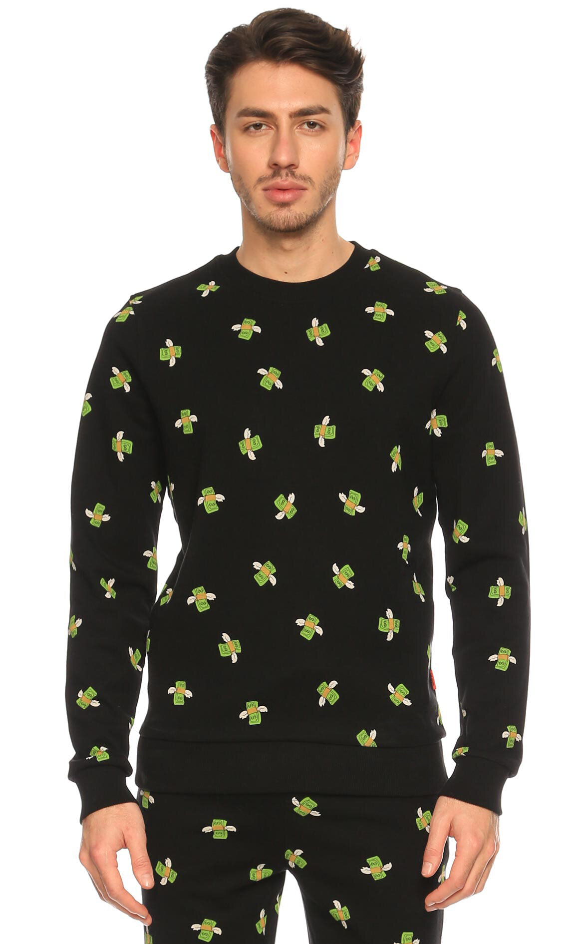 John Frank-John Frank Siyah Sweatshirt