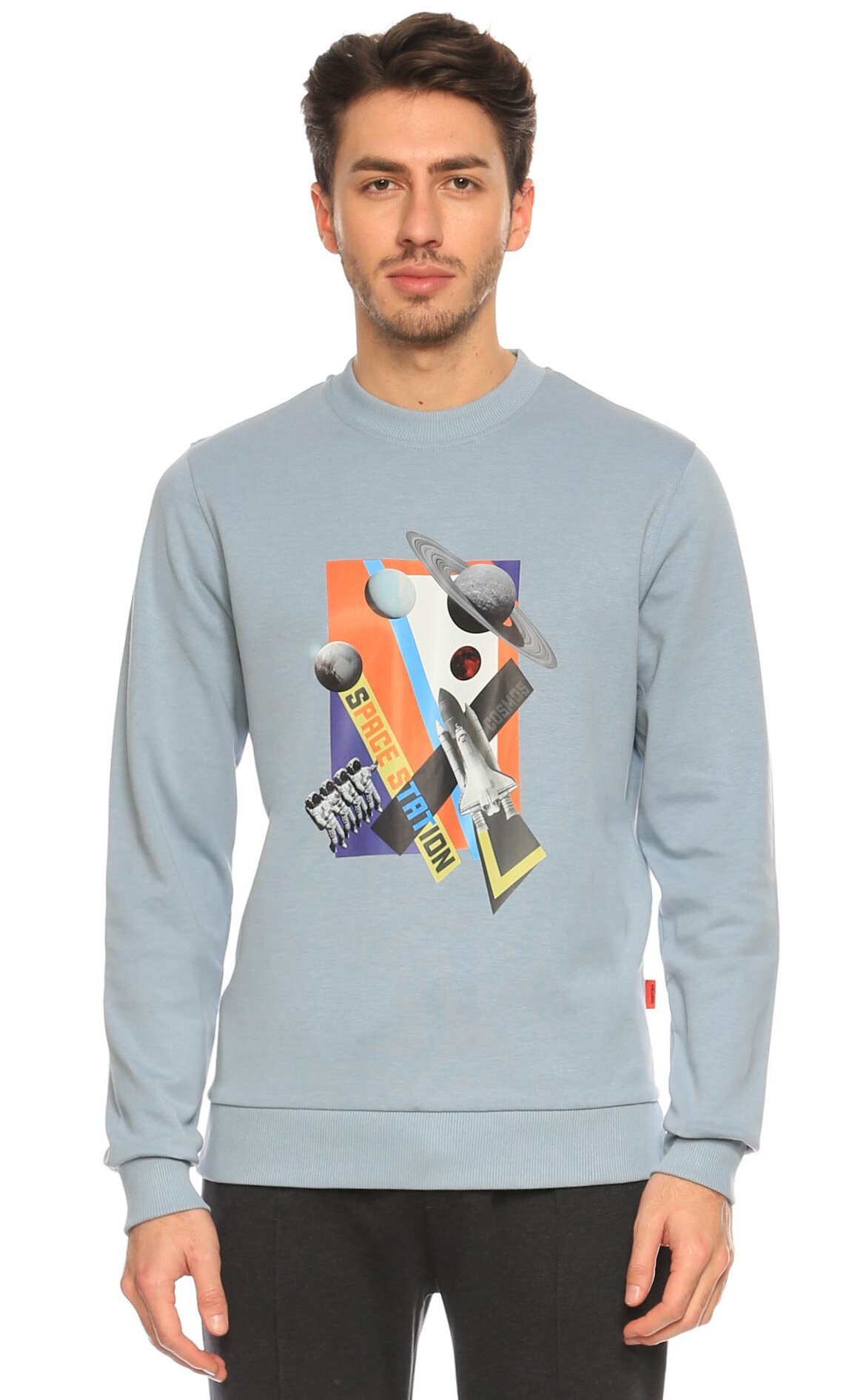 John Frank-John Frank Mavi Sweatshirt John Frank-John Frank Mavi Sweatshirt