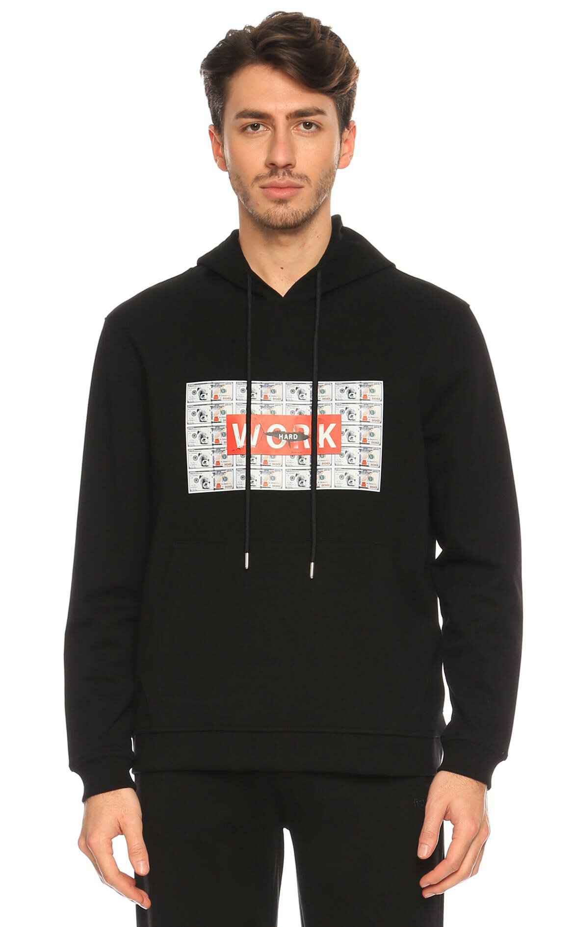 John Frank-John Frank Siyah Sweatshirt
