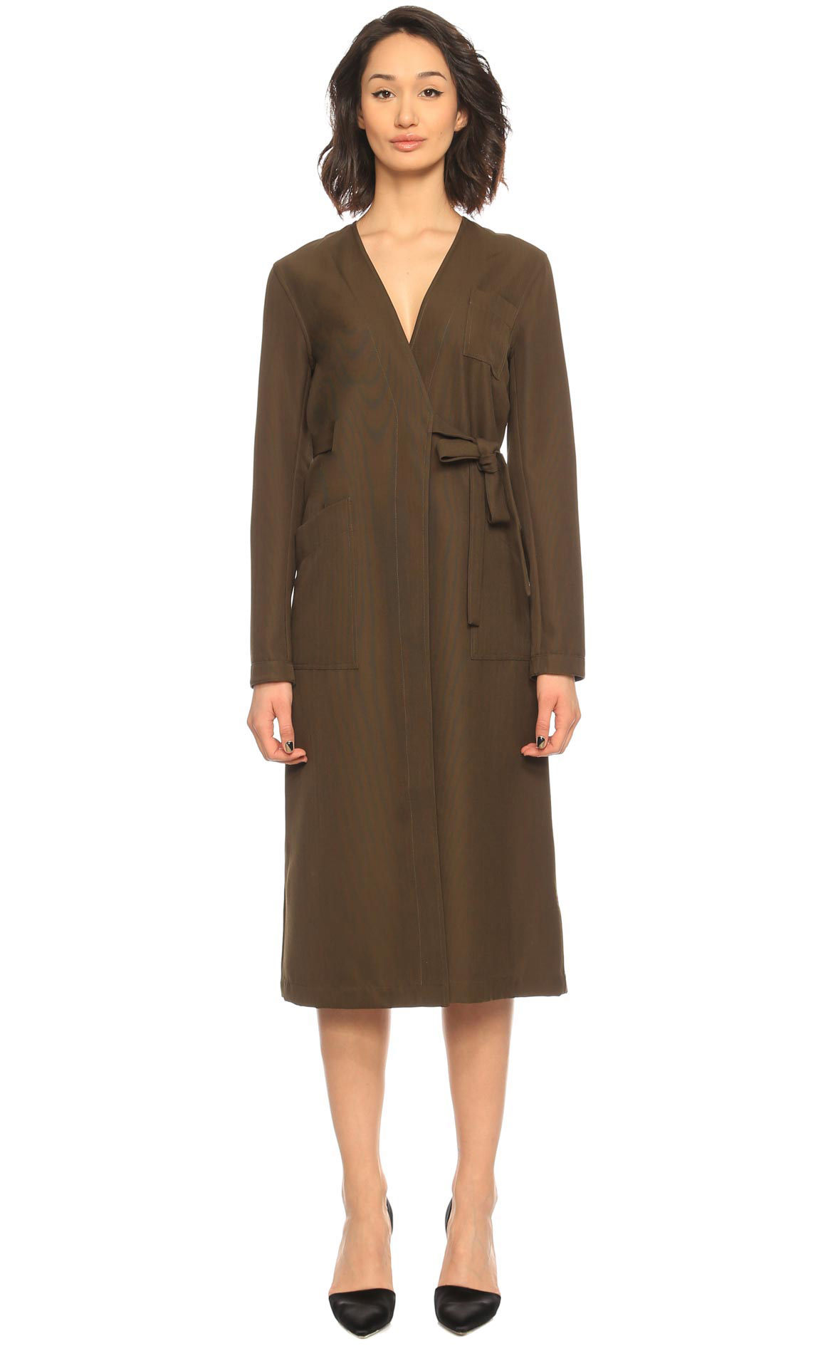 Victoria Beckham-Victoria Beckham Haki Elbise Victoria Beckham-Victoria Beckham Haki Elbise