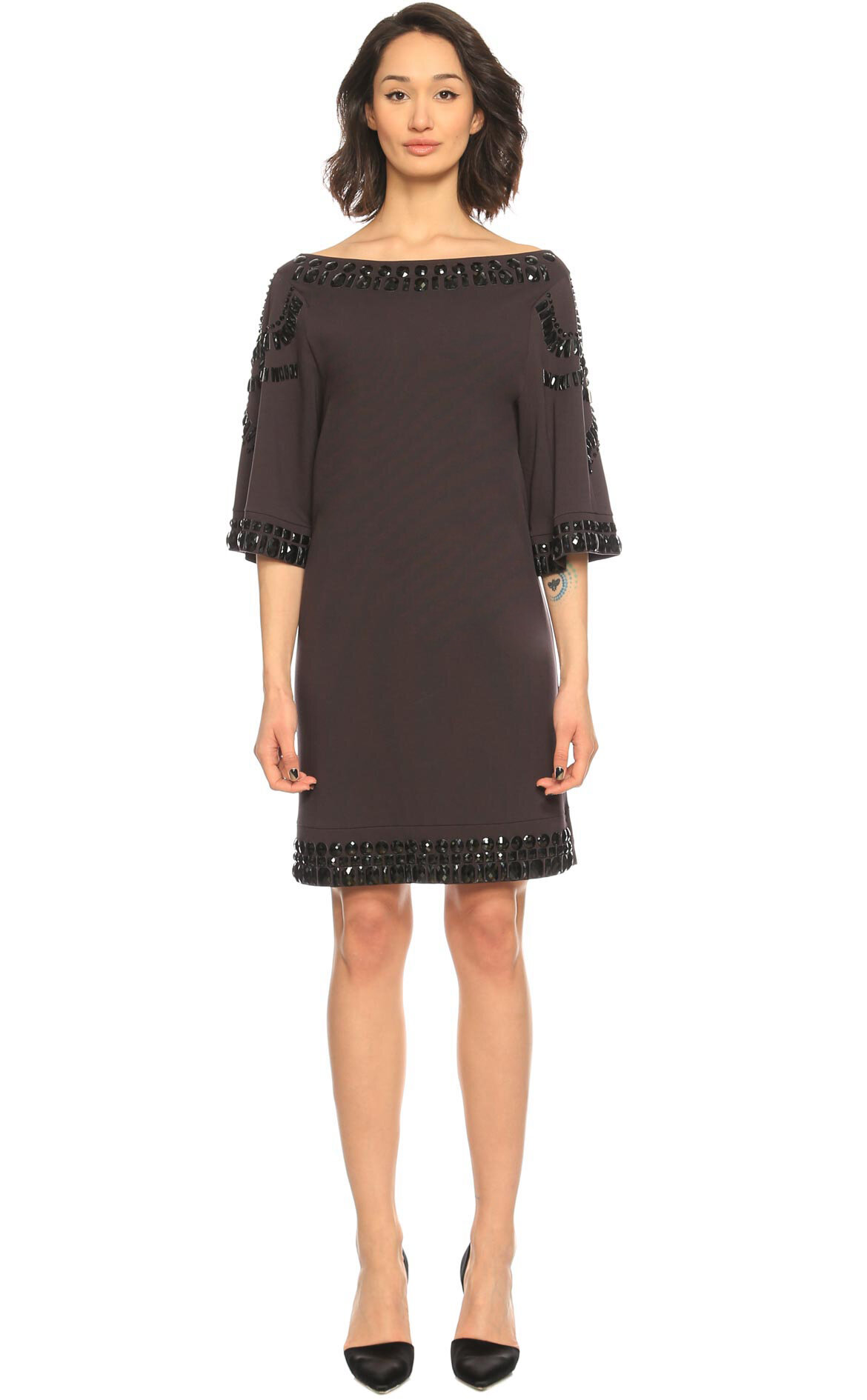 Blumarine-Blumarine Kahverengi Elbise