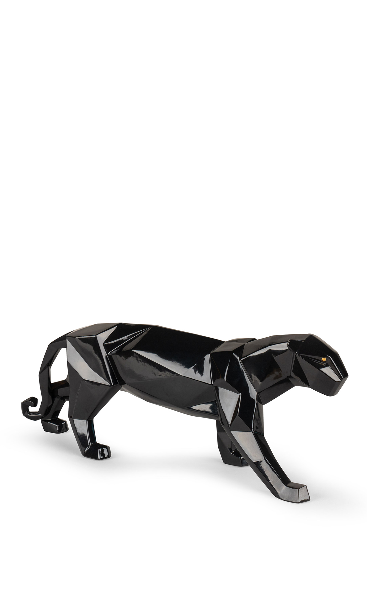 Lladro-Lladro Panter Heykel Parlak Siyah