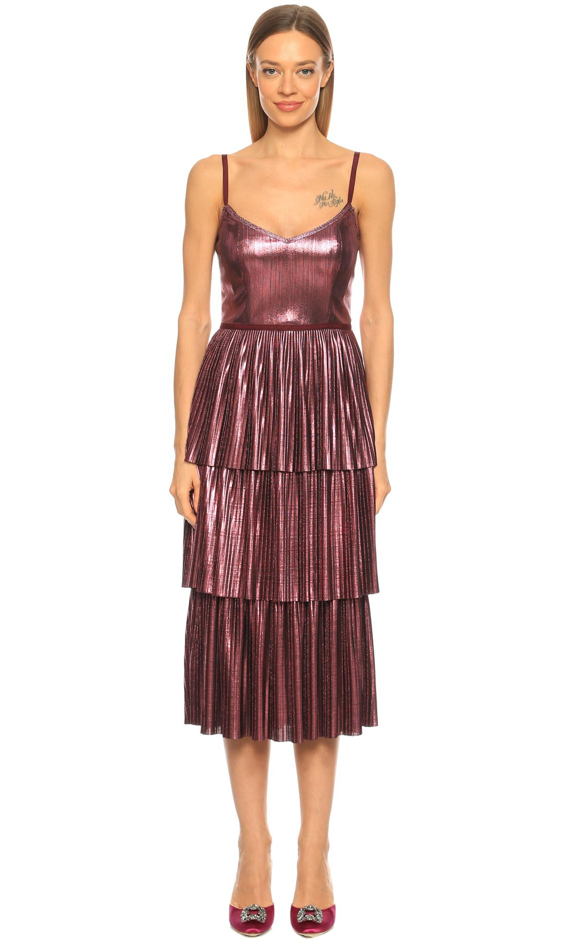 Marchesa Notte-Marchesa Notte Lila Elbise Marchesa Notte-Marchesa Notte Lila Elbise