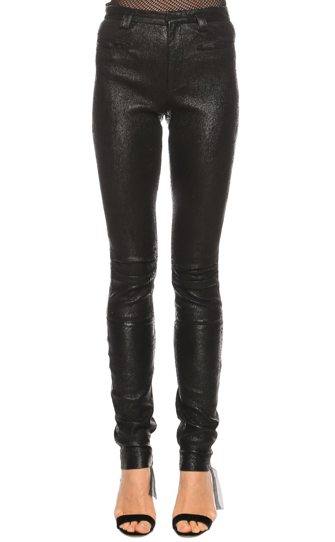 Haider Ackermann-Haider Ackermann Siyah Deri Pantolon