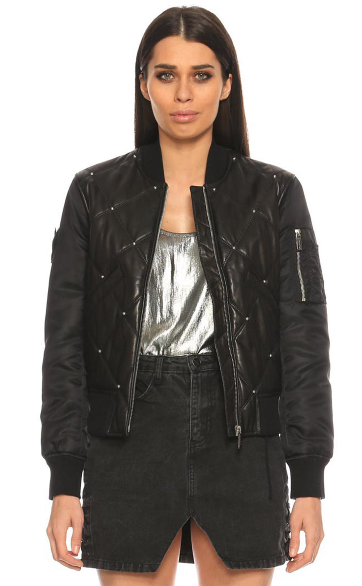 Barbara Bui-Barbara Bui Siyah Bomber Ceket Barbara Bui-Barbara Bui Siyah Bomber Ceket