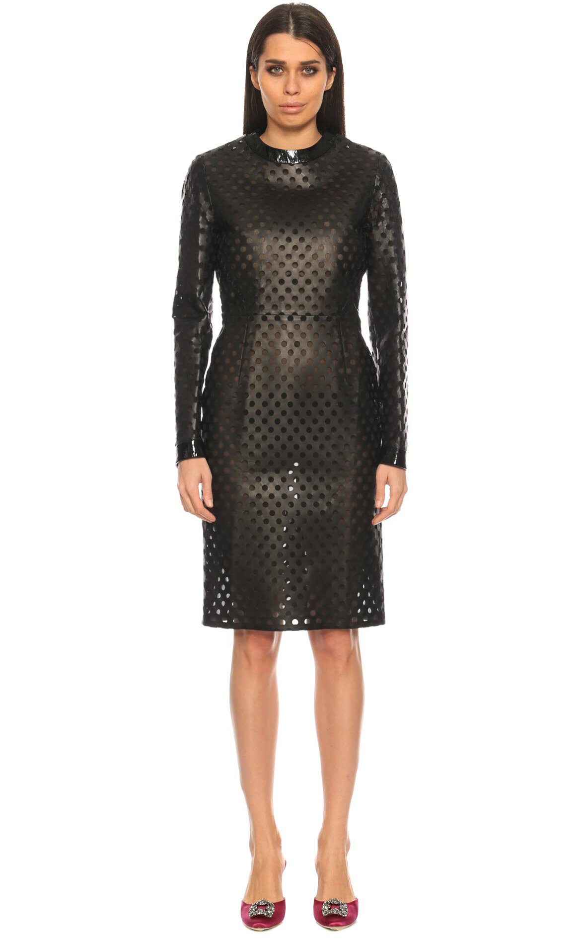 Tom Ford-Tom Ford Siyah Deri Elbise