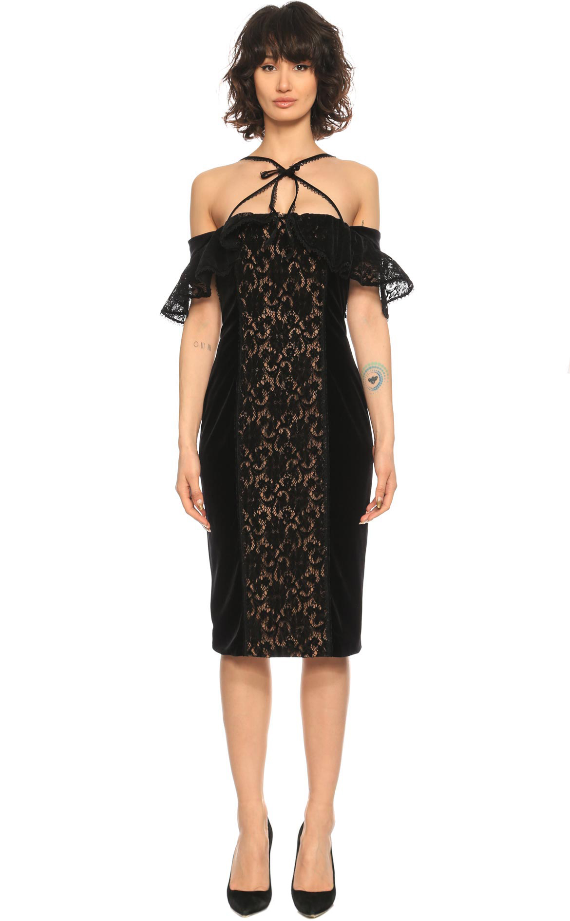 Marchesa Notte-Marchesa Notte Siyah Elbise Marchesa Notte-Marchesa Notte Siyah Elbise