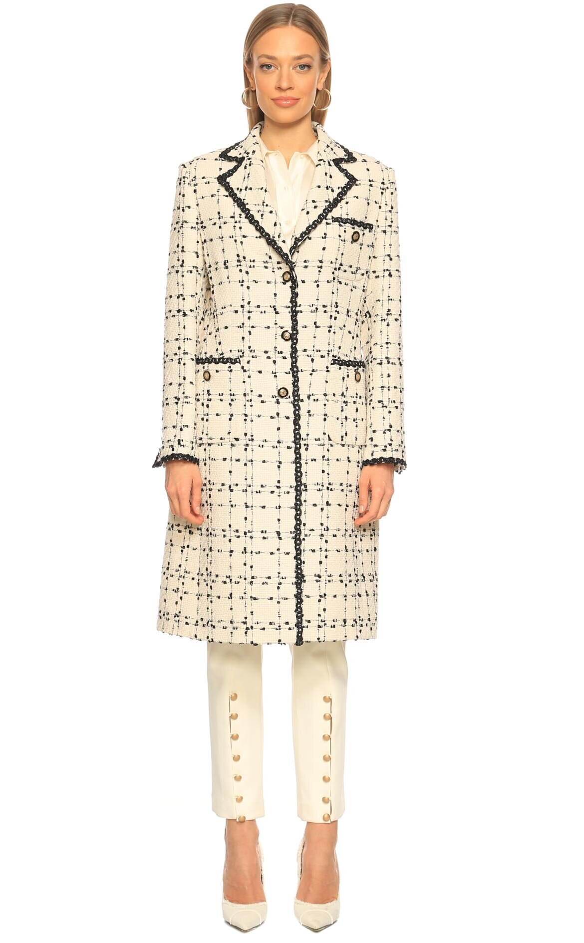 Ragibesa-Ragibesa Siyah Beyaz Palto