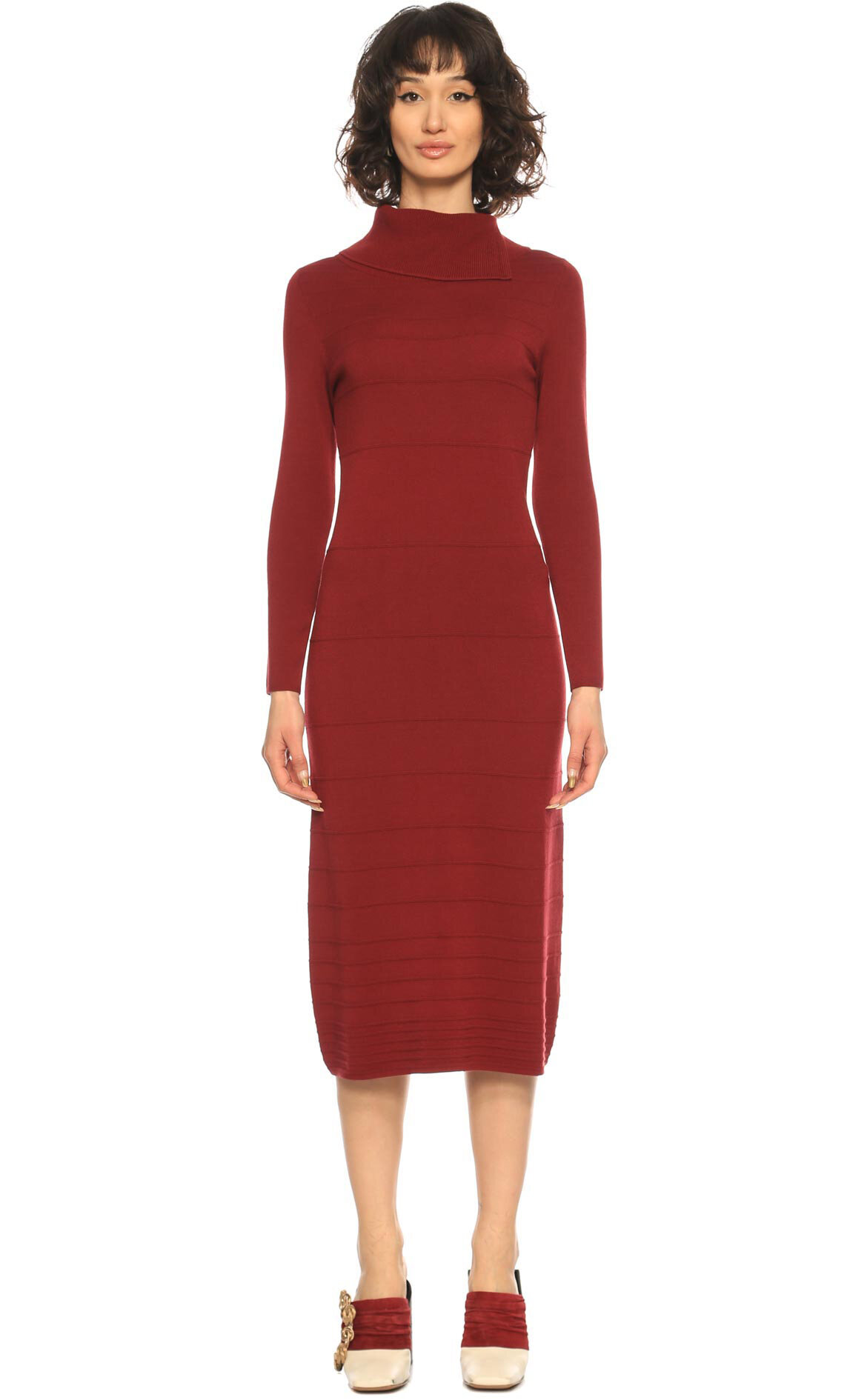 Penny Black-Penny Black Bordo Elbise