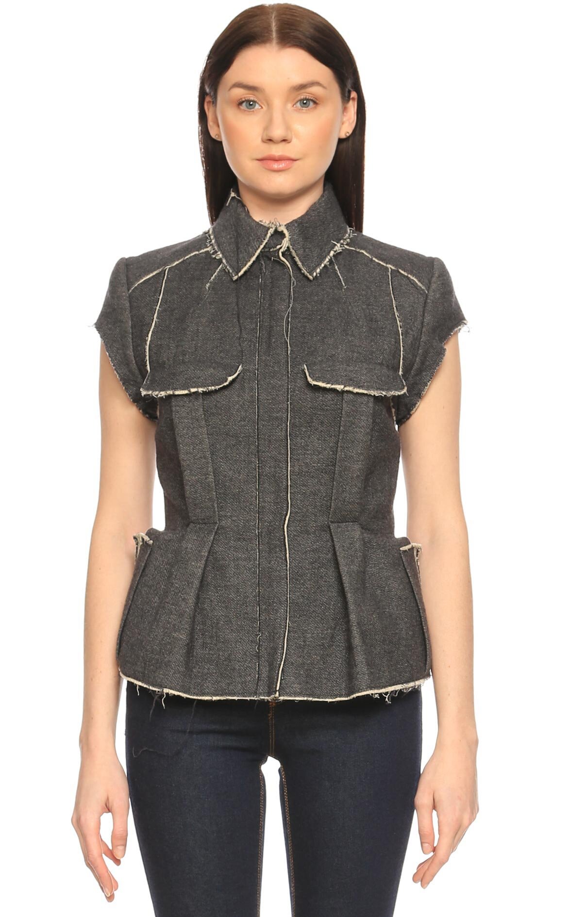 Lanvin-Lanvin Simli Yeşil Ceket