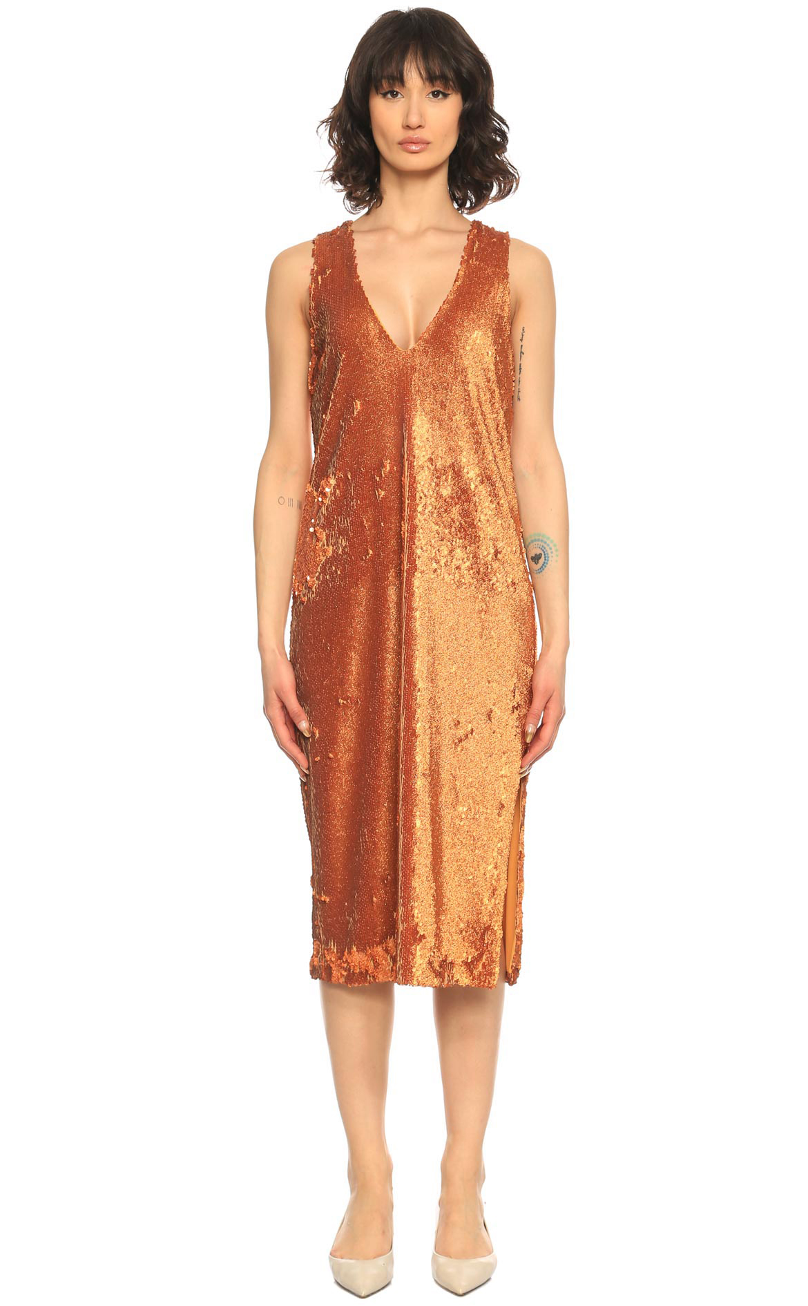 Prabal Gurung-Prabal Gurung Turuncu Elbise