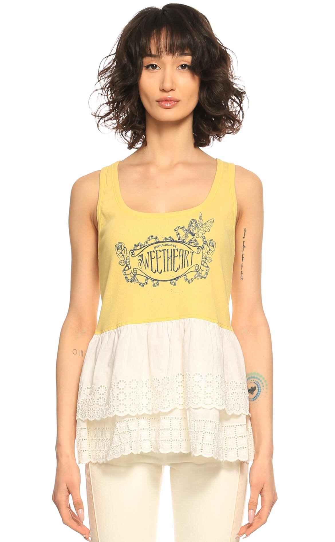 Fornarina Jeans-Fornarina Sarı T-Shirt Fornarina Jeans-Fornarina Sarı T-Shirt