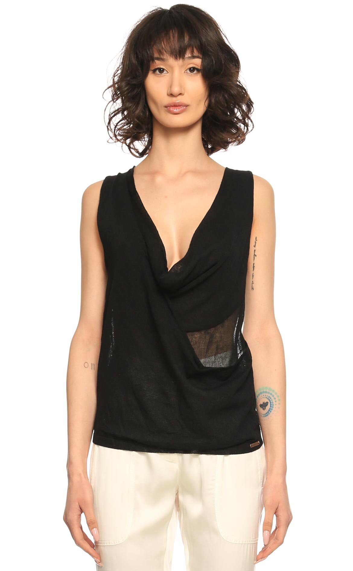 Fornarina Jeans-Fornarina Siyah T-Shirt Fornarina Jeans-Fornarina Siyah T-Shirt