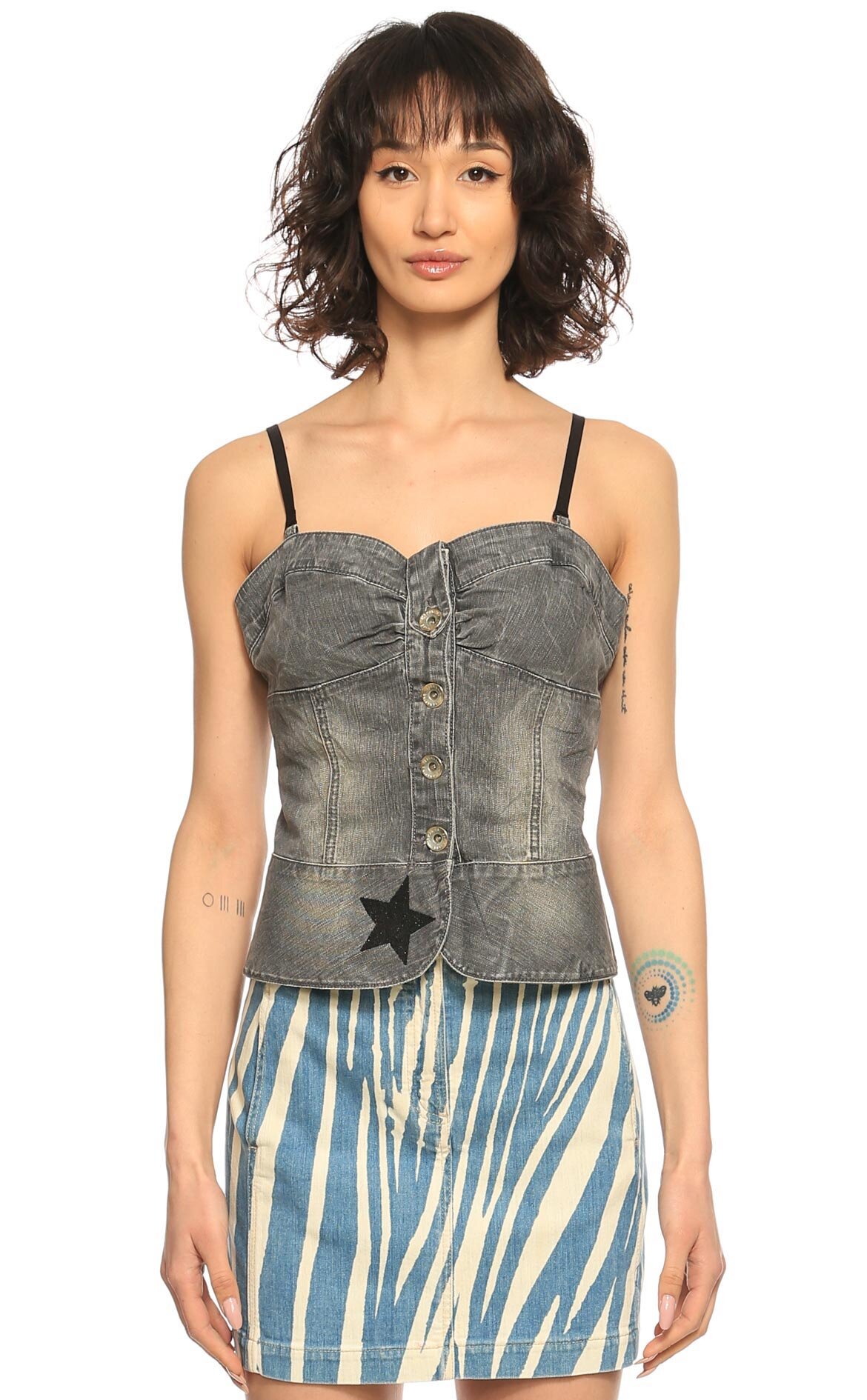 Fornarina Jeans-Fornarina Gri Ceket Fornarina Jeans-Fornarina Gri Ceket