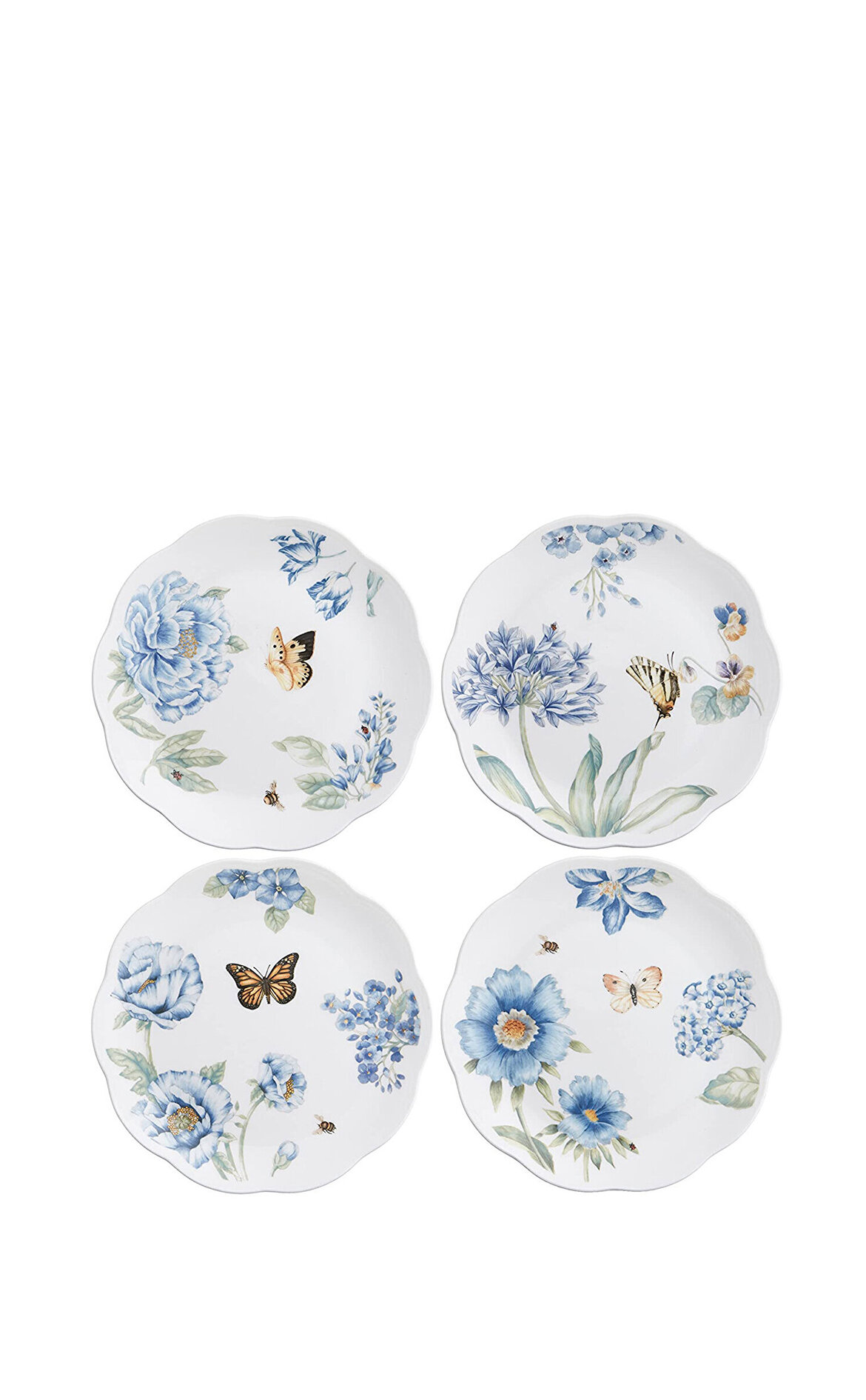 Lenox-Lenox Blue Butterfly Düz Tabak 20 cm, 4'lü Set Lenox-Lenox Blue Butterfly Düz Tabak 20 cm, 4'lü Set
