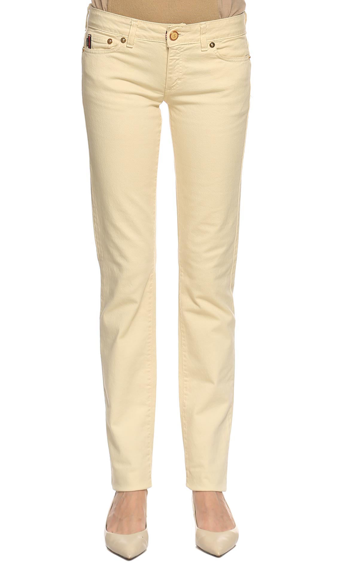 Just Cavalli-Just Cavalli Ekru Jean Pantolon Just Cavalli-Just Cavalli Ekru Jean Pantolon