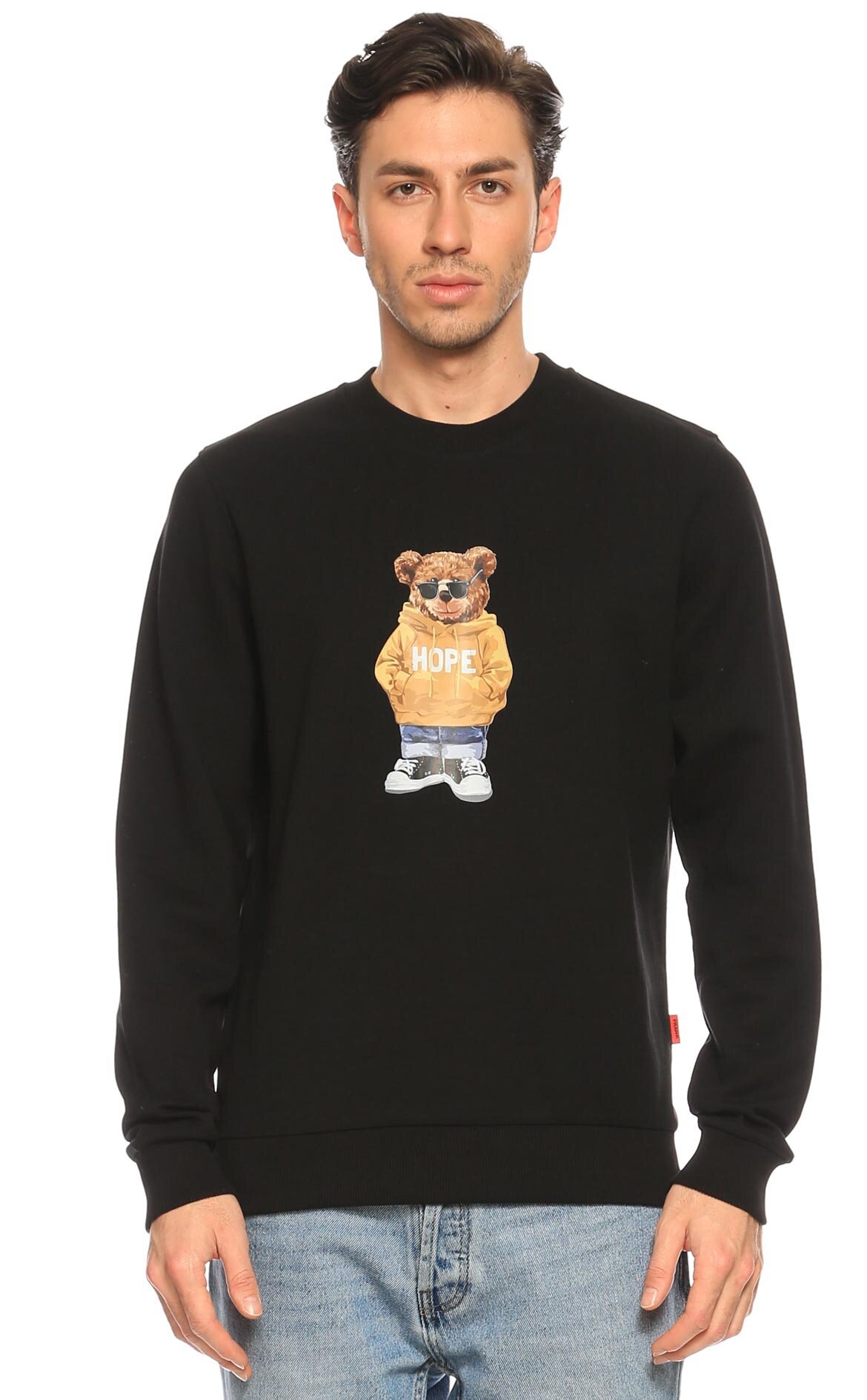 John Frank-Jhon Frank Siyah Sweatshirt
