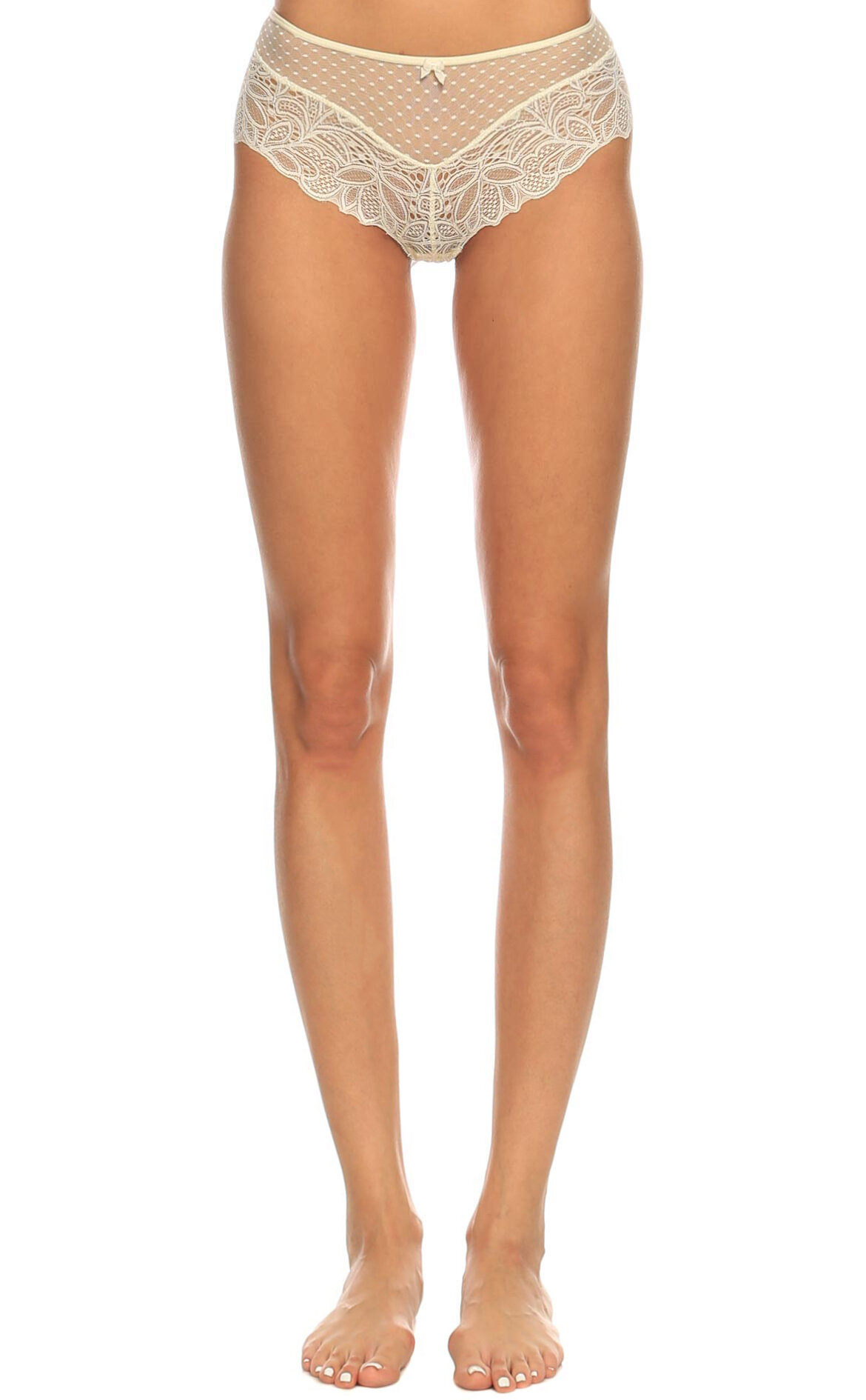 Gl Pl Lingerie-Gl Pl Lingerie Ekru Külot