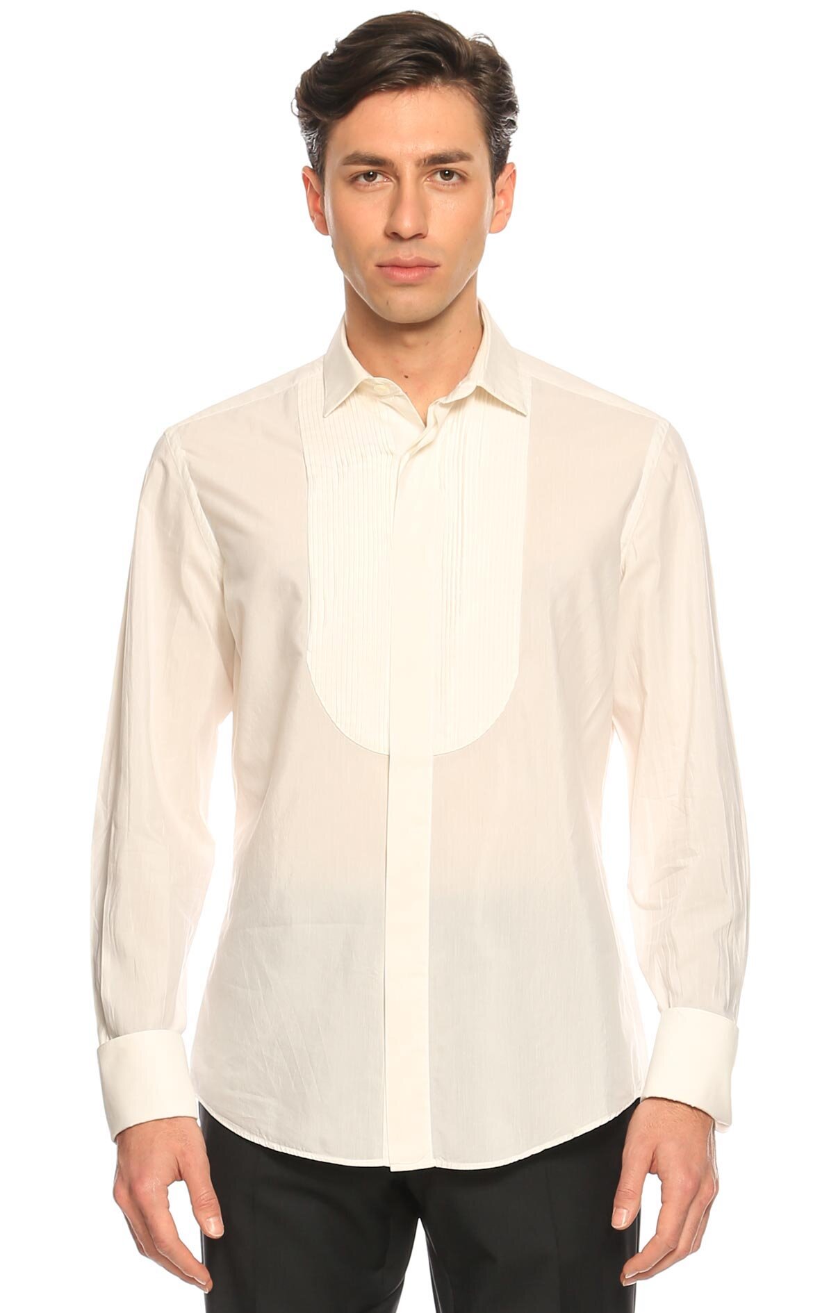 Lanvin-Lanvin Beyaz Smokin Gömlek