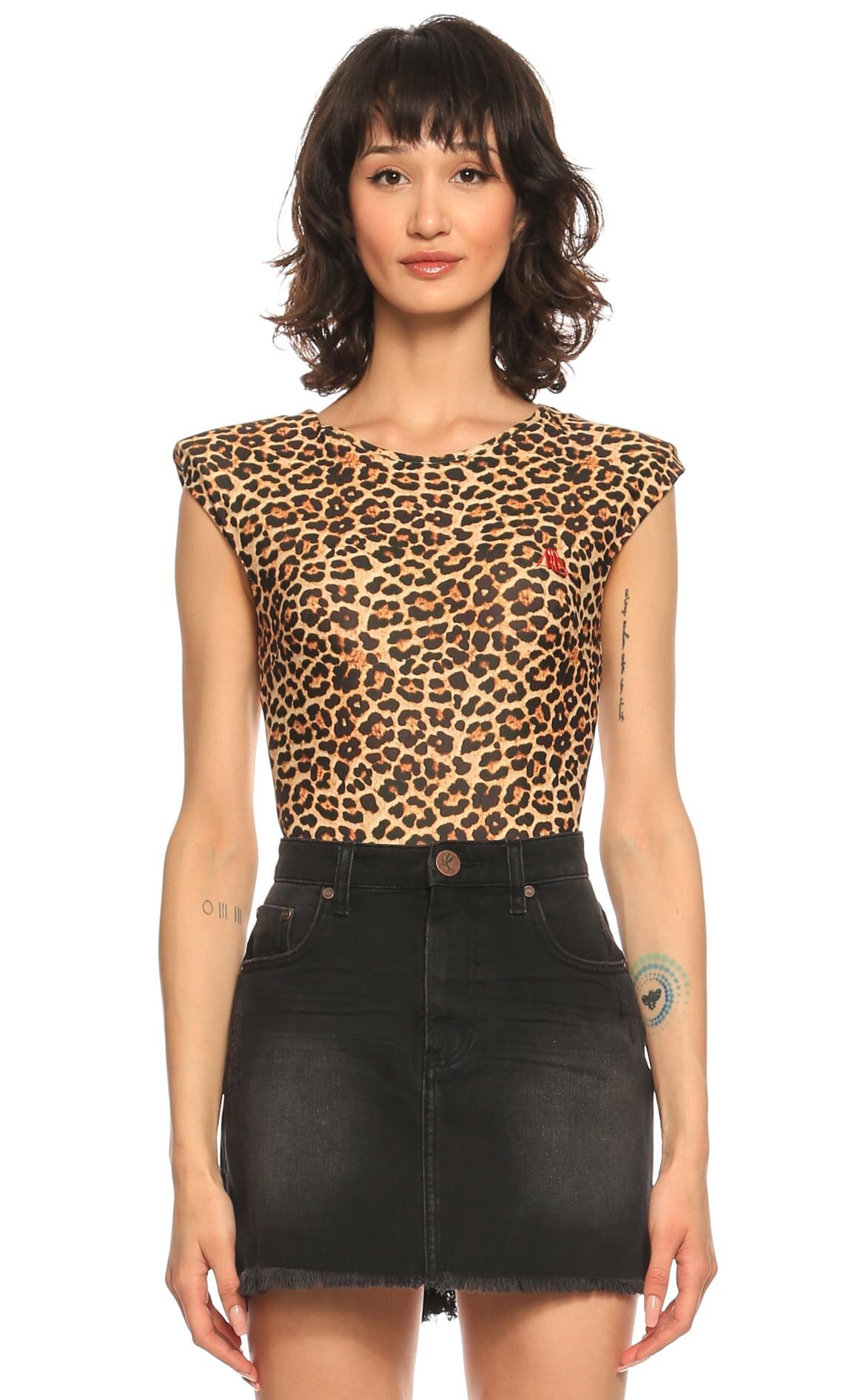 Aniye By-Aniye By Leopar Desenli Body