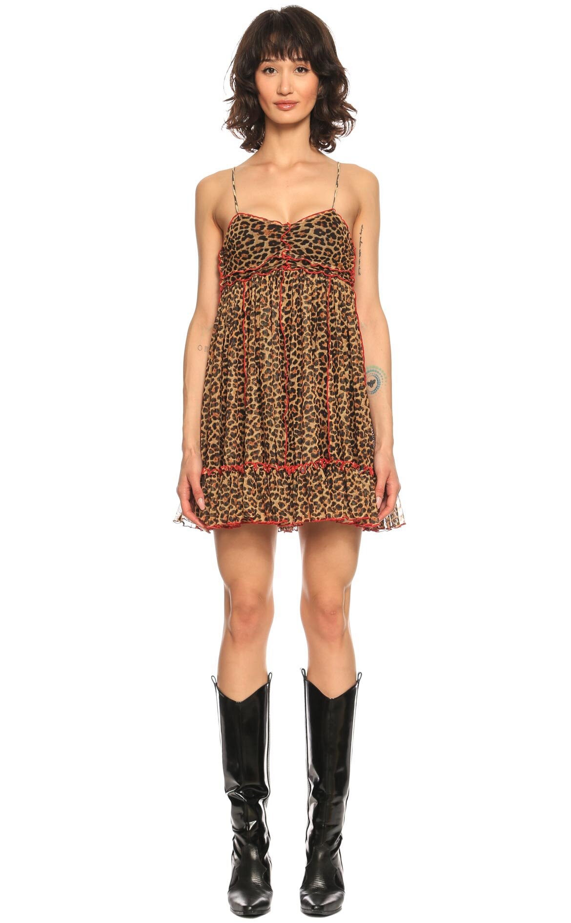 Aniye By-Aniye By Leopar Desenli Elbise