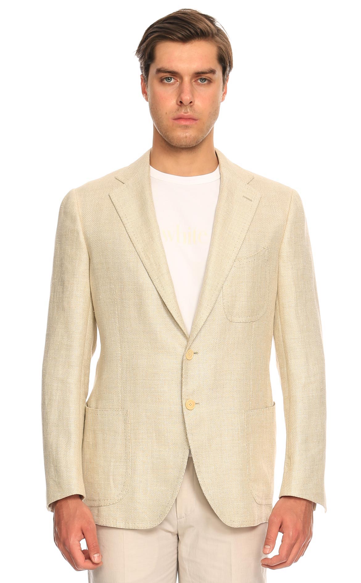 Cesare Attolini-Cesare Attolini Krem Rengi Ceket