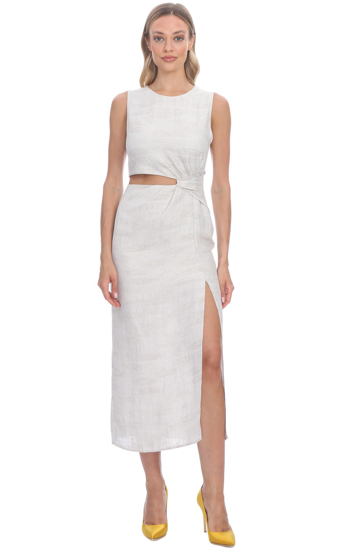 Hip&Happen-Hip& Happen Krem Rengi Elbise