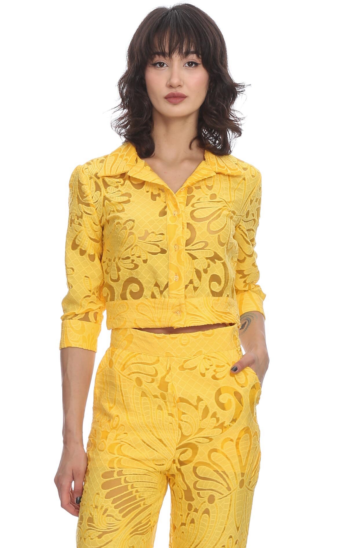 Atolye No6-Atölye No6 Sarı Ceket