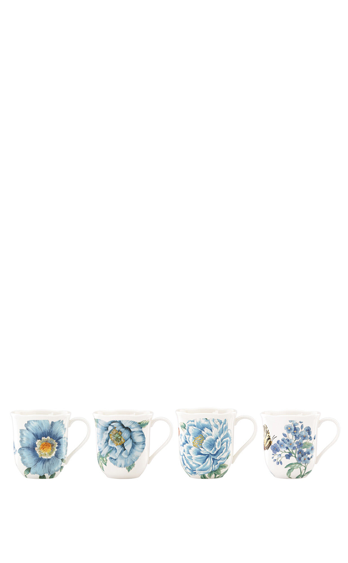Lenox-Lenox Blue Butterfly Kupa, 4'lü Set Lenox-Lenox Blue Butterfly Kupa, 4'lü Set