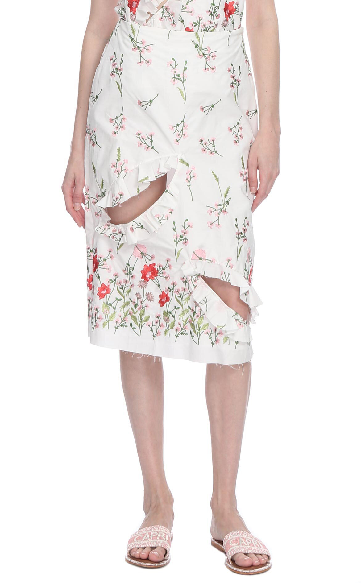 Marques Almeida-Marques Almeida Beyaz Etek