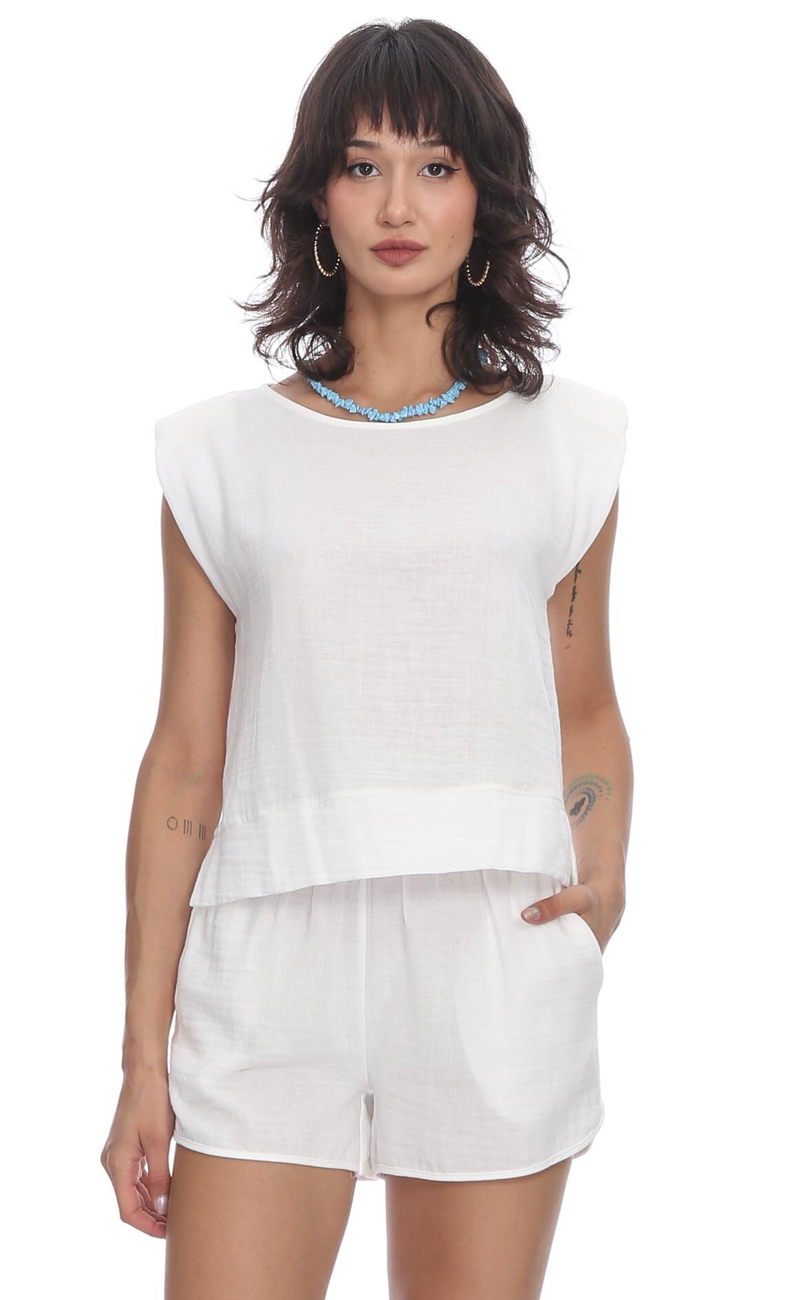 Rivus-Rivus Ekru T-Shirt