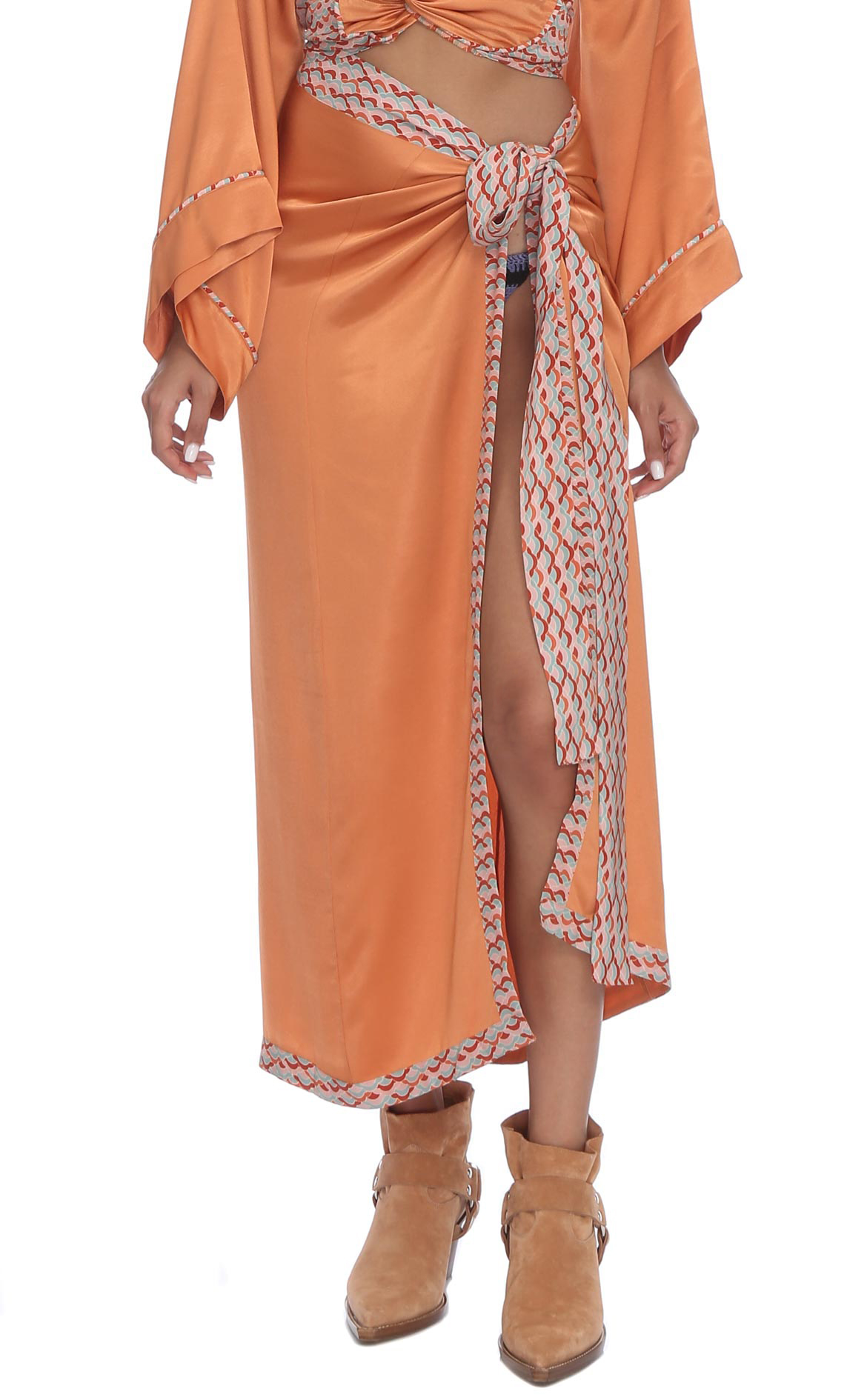 Movom-Movom Şeftali Rengi Etek