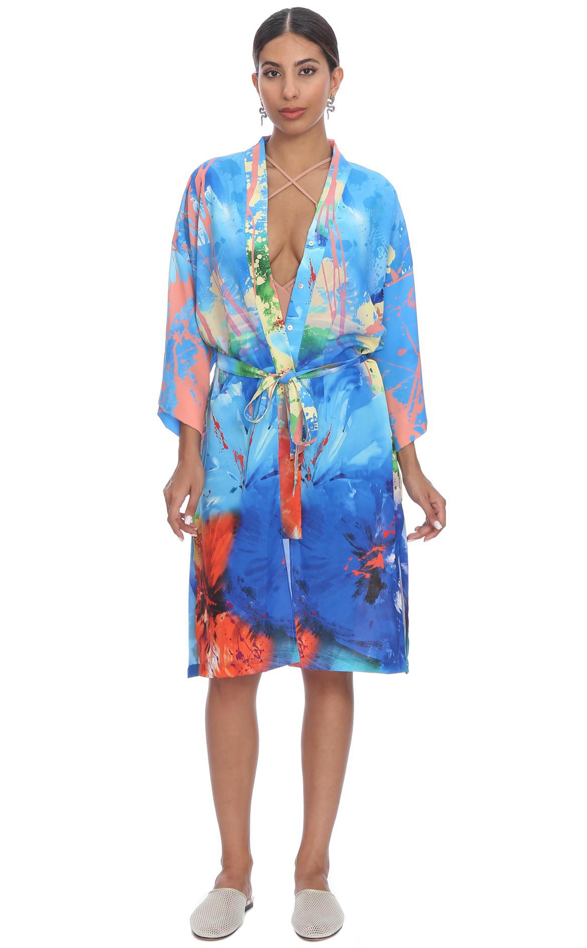 Minca Swimwear-Minca Swimwear Çok Renkli Kimono Minca Swimwear-Minca Swimwear Çok Renkli Kimono