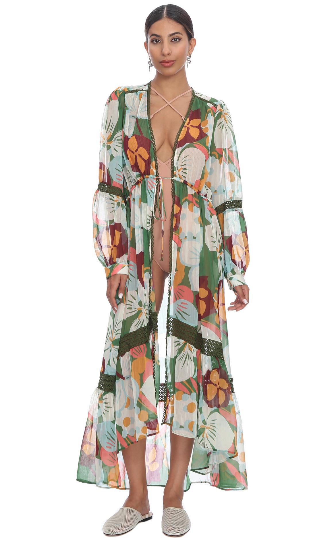 Ted Baker-Ted Baker Yeşil Kimono