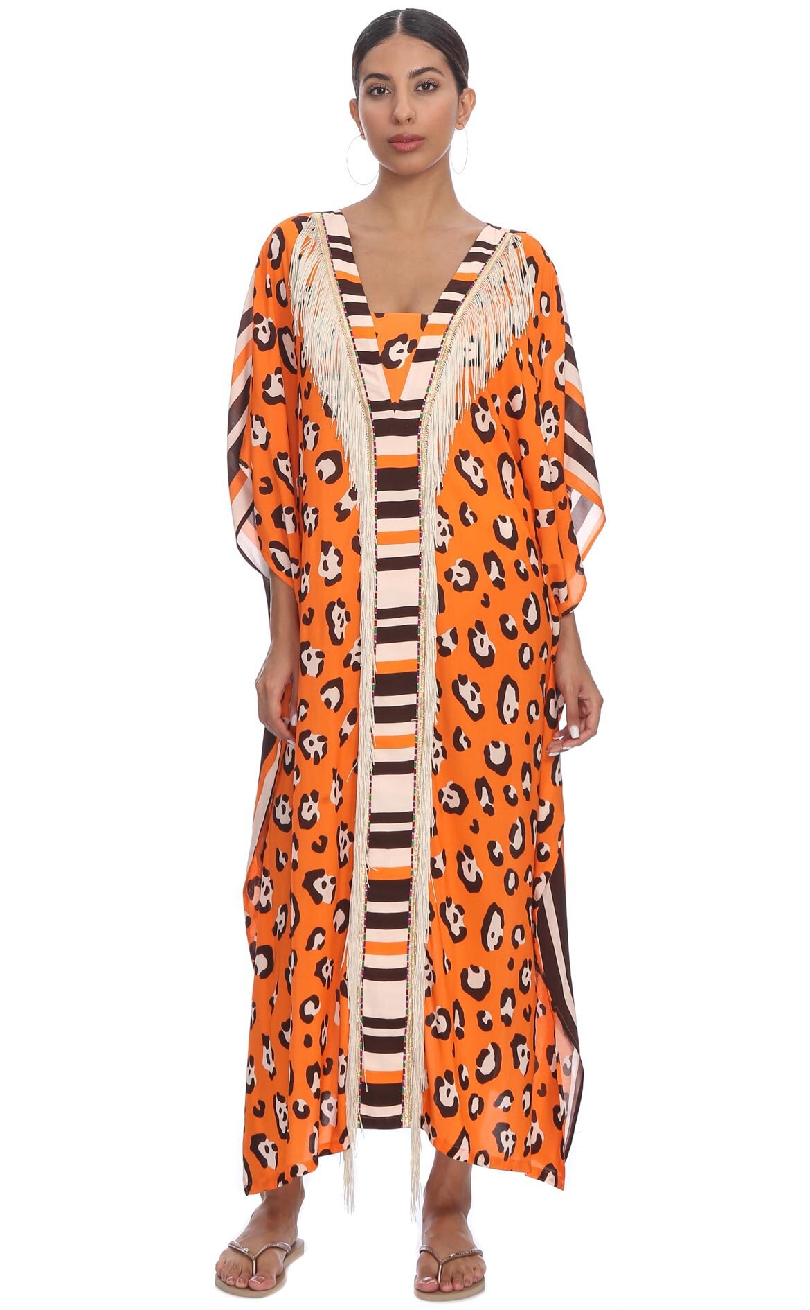 Lalipop Design-Lalipop Desing Leopar Desenli Kimono