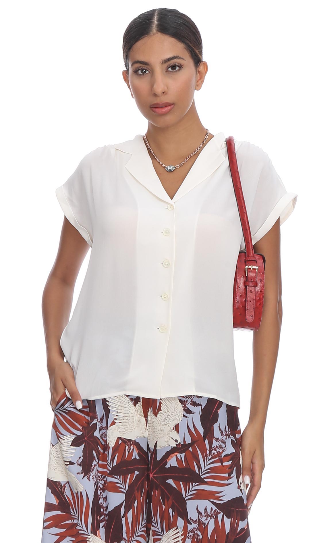 Michael Kors Collection-Michael Kors Beyaz Bluz Michael Kors Collection-Michael Kors Beyaz Bluz