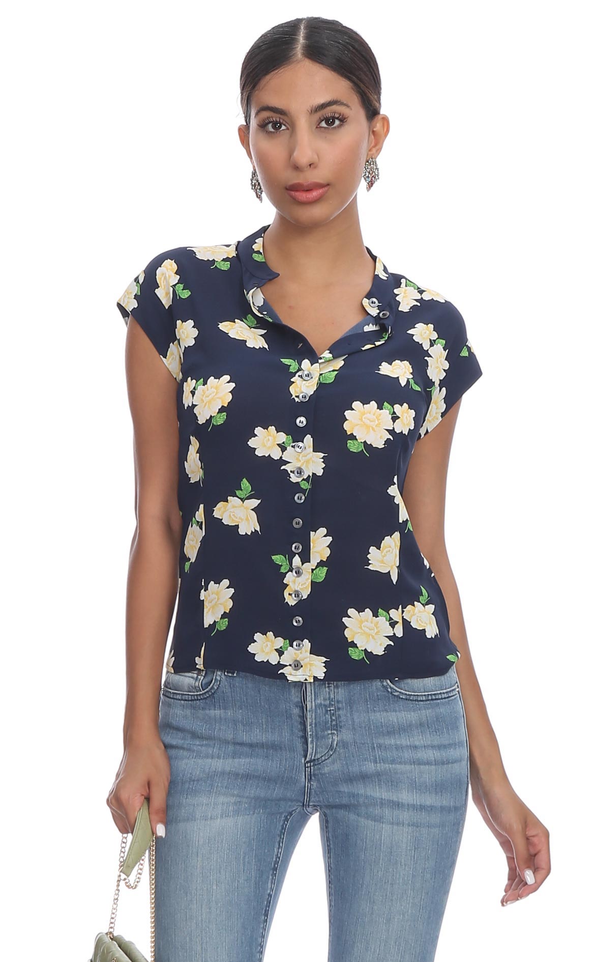 Michael Kors Collection-Michael Kors Lacivert Bluz Michael Kors Collection-Michael Kors Lacivert Bluz