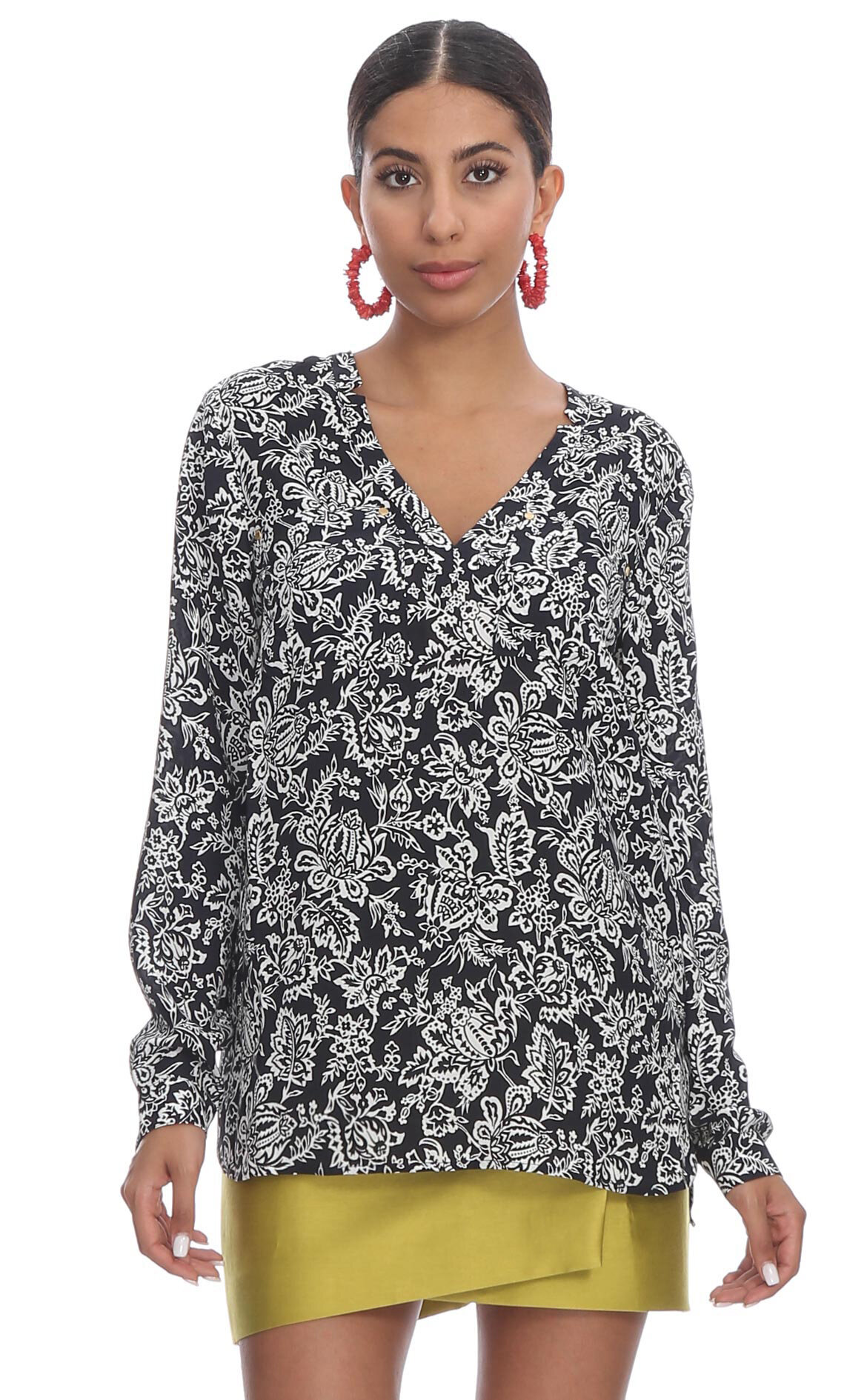 MICHAEL Michael Kors-Michael Michael Kors Siyah Bluz