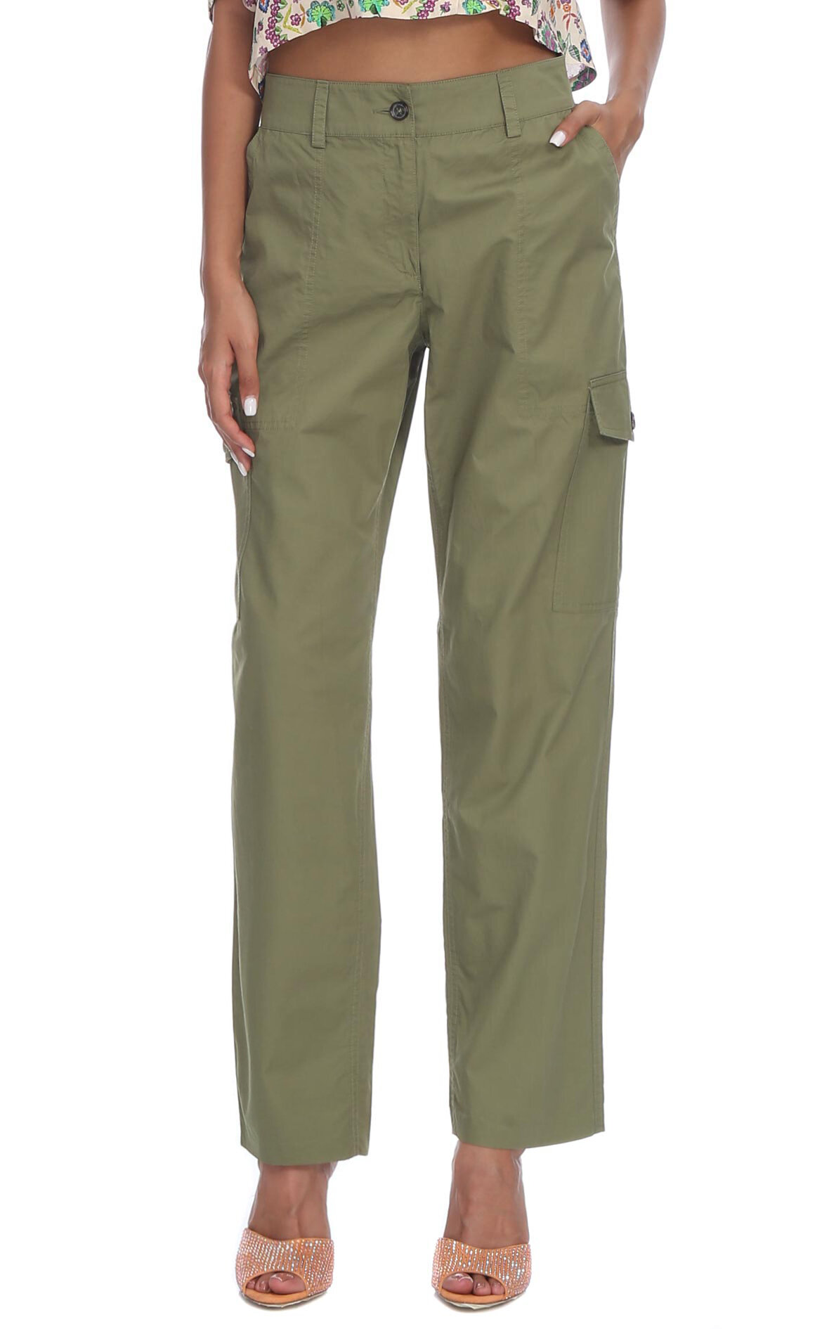 MICHAEL Michael Kors-Michael Michael Kors Yeşil Pantolon