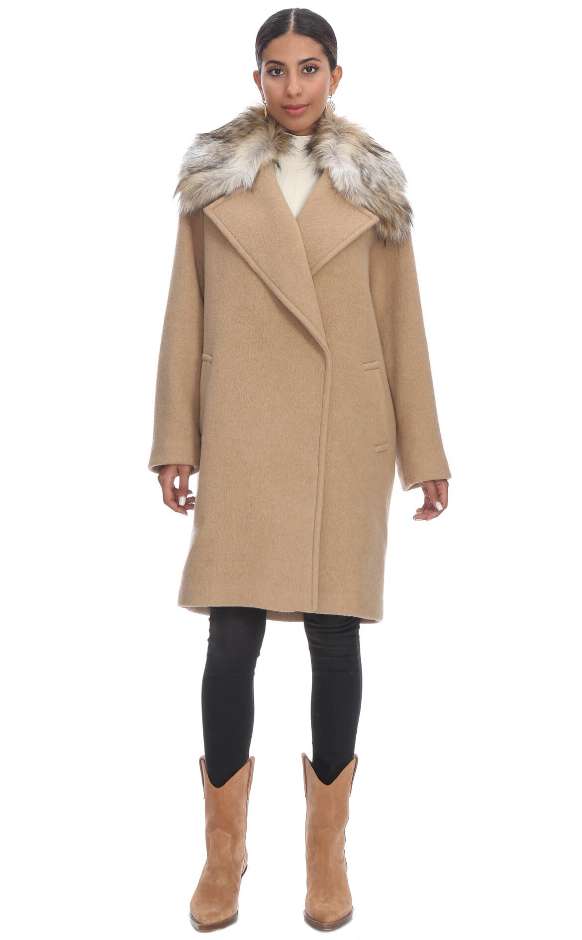 MICHAEL Michael Kors-Michael Michael Kors Camel Manto MICHAEL Michael Kors-Michael Michael Kors Camel Manto