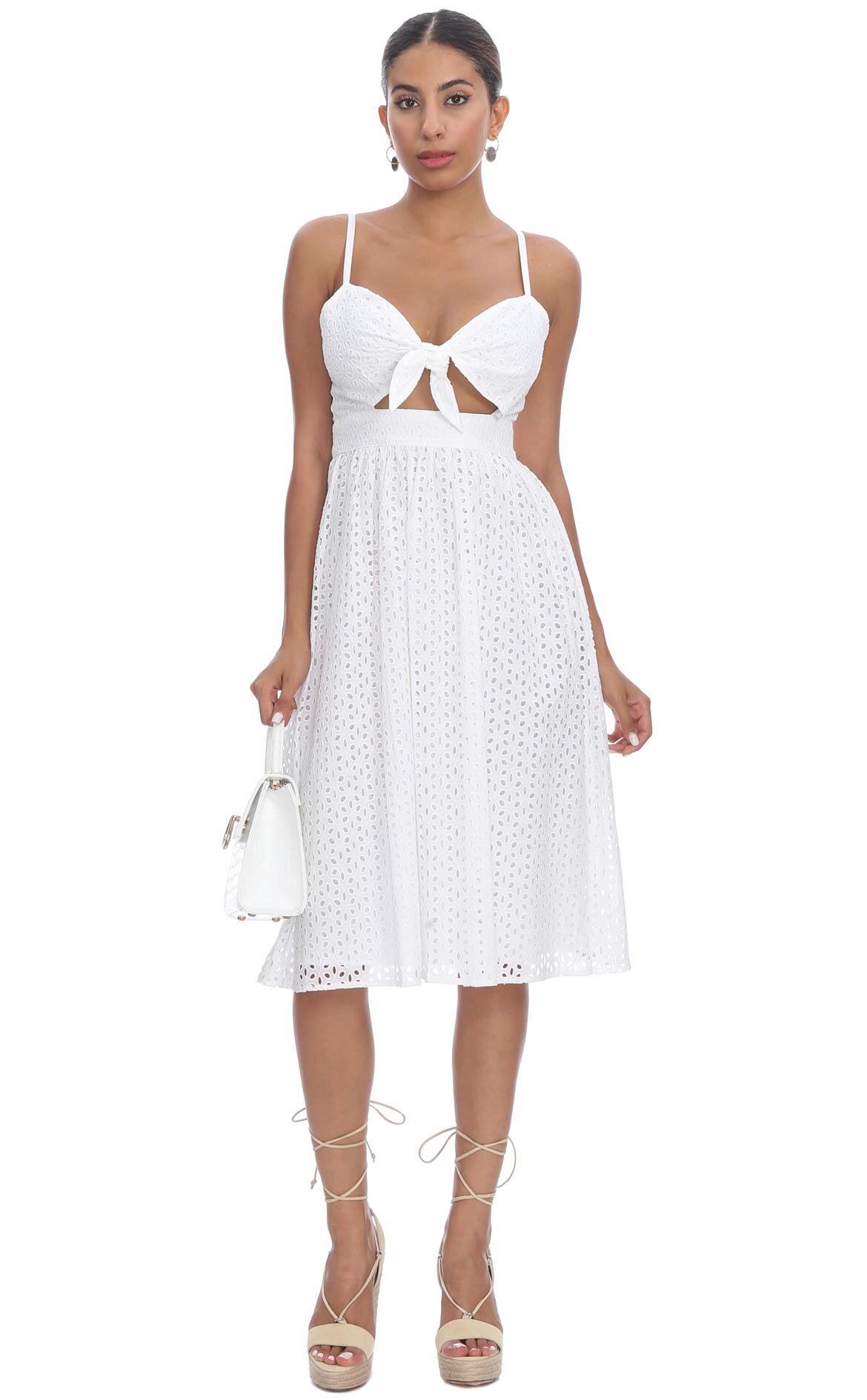 MICHAEL Michael Kors-Michael Michael Kors Beyaz Elbise