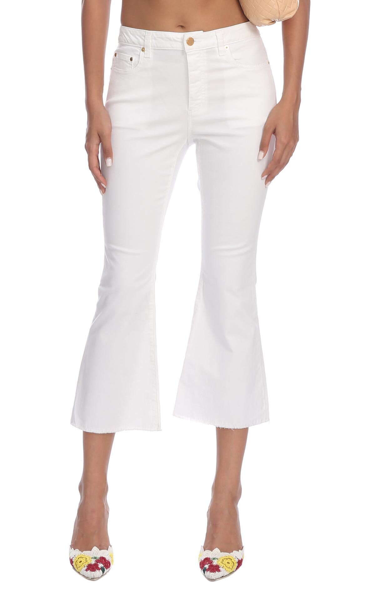 MICHAEL Michael Kors-Michael Michael Kors Beyaz Jean Pantolon