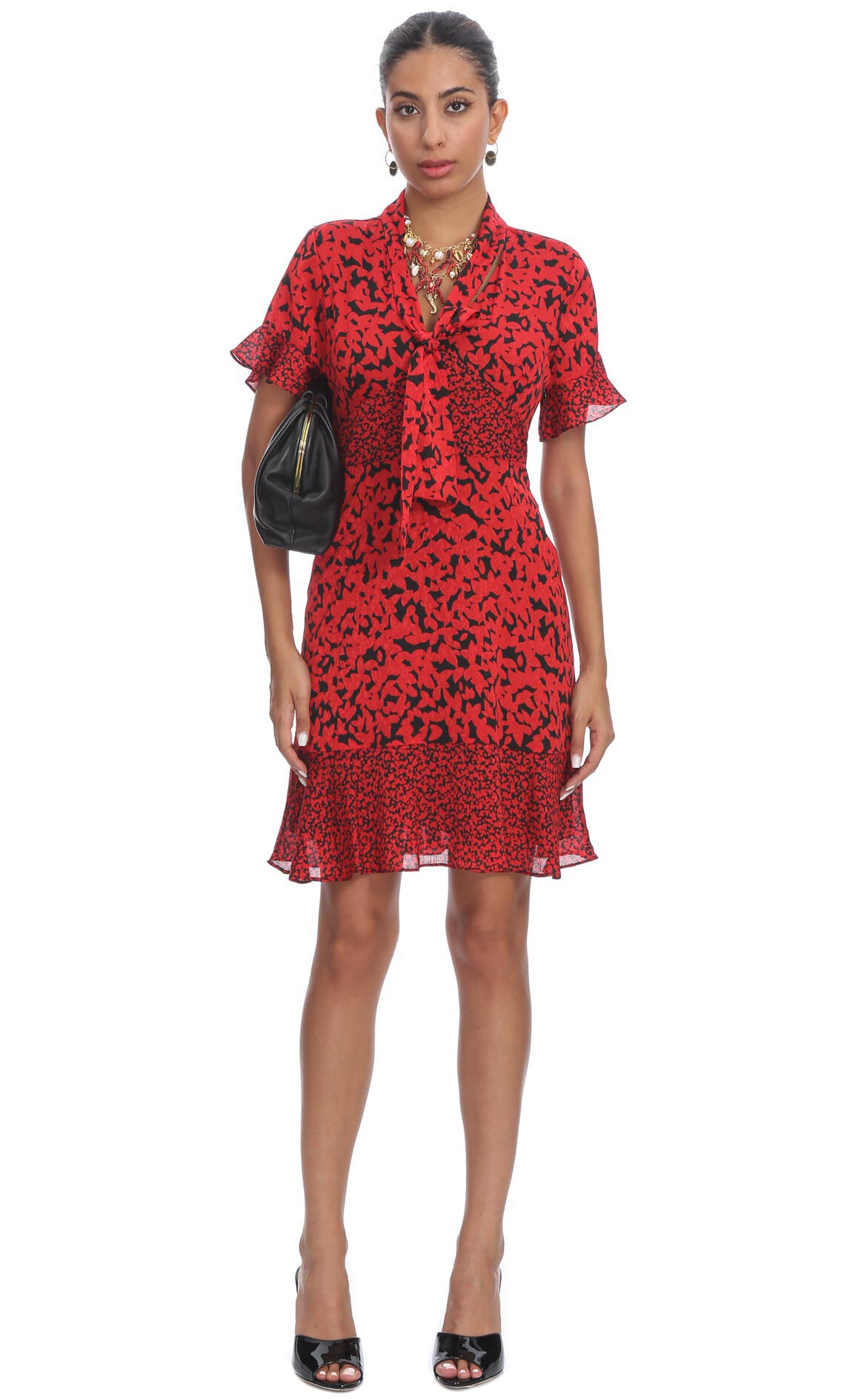 MICHAEL Michael Kors-Michael Mihael Kors Kırmızı Elbise