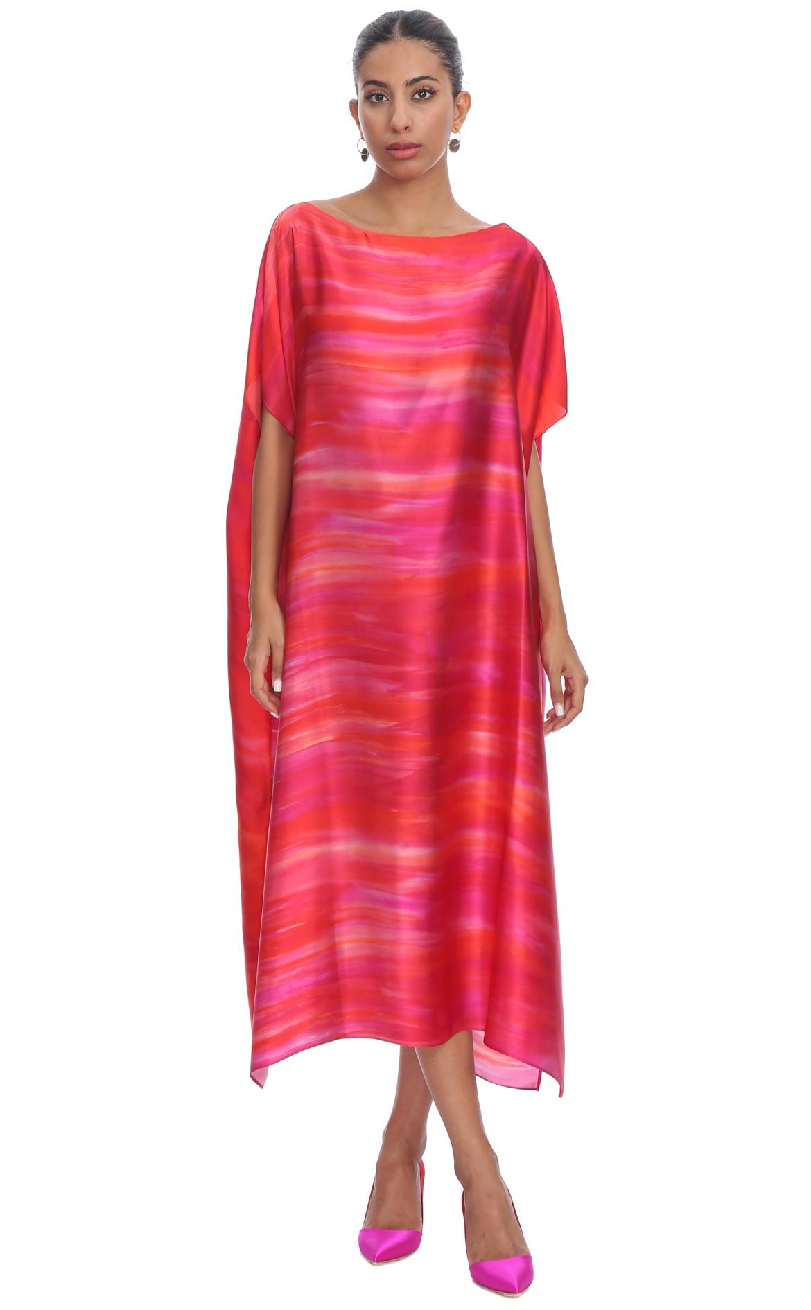 İpek Akarca-İpek Akarca Pembe Kaftan İpek Akarca-İpek Akarca Pembe Kaftan