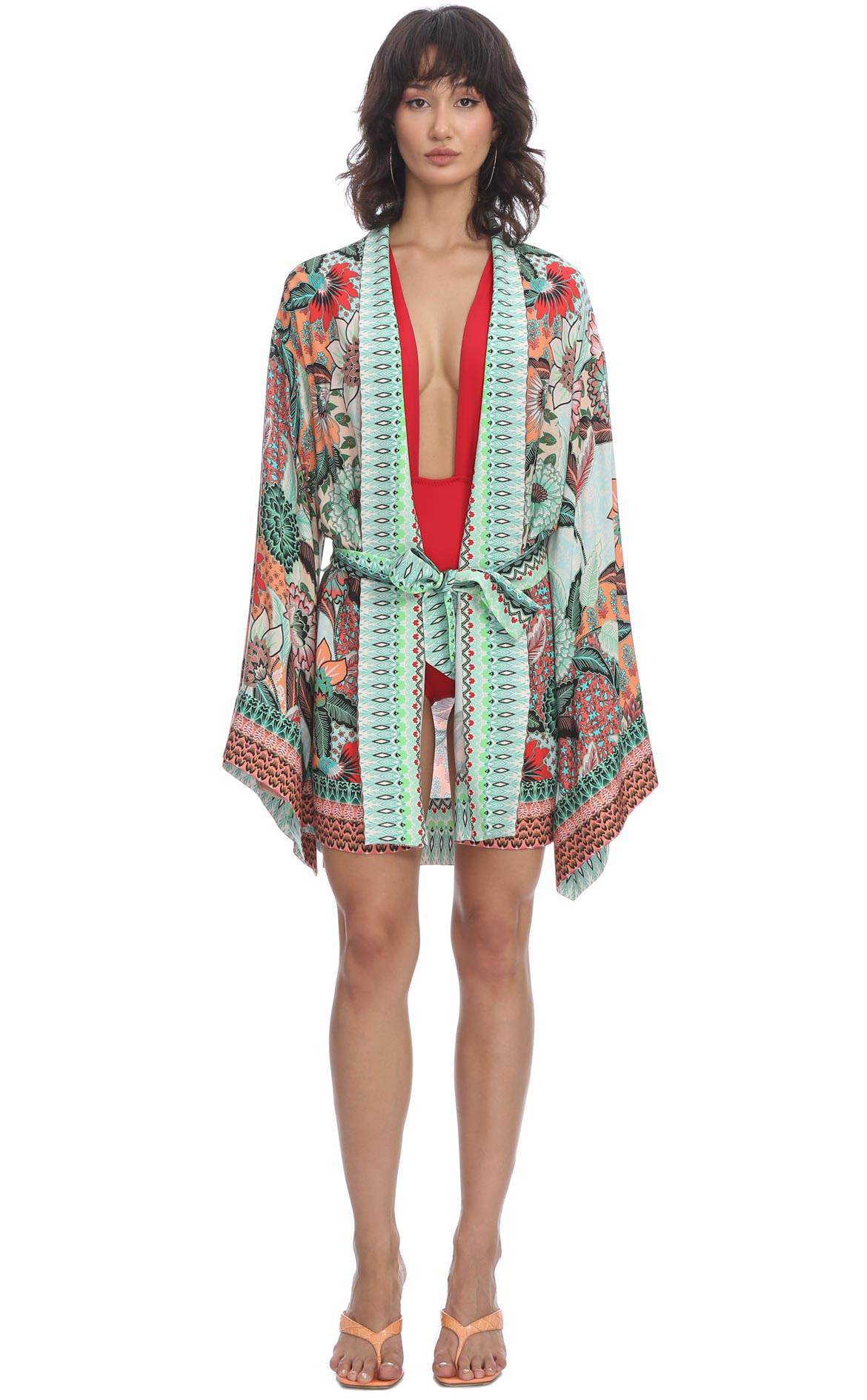 House Of Gızu-House Of Gizu Çok Renkli Kimono House Of Gızu-House Of Gizu Çok Renkli Kimono